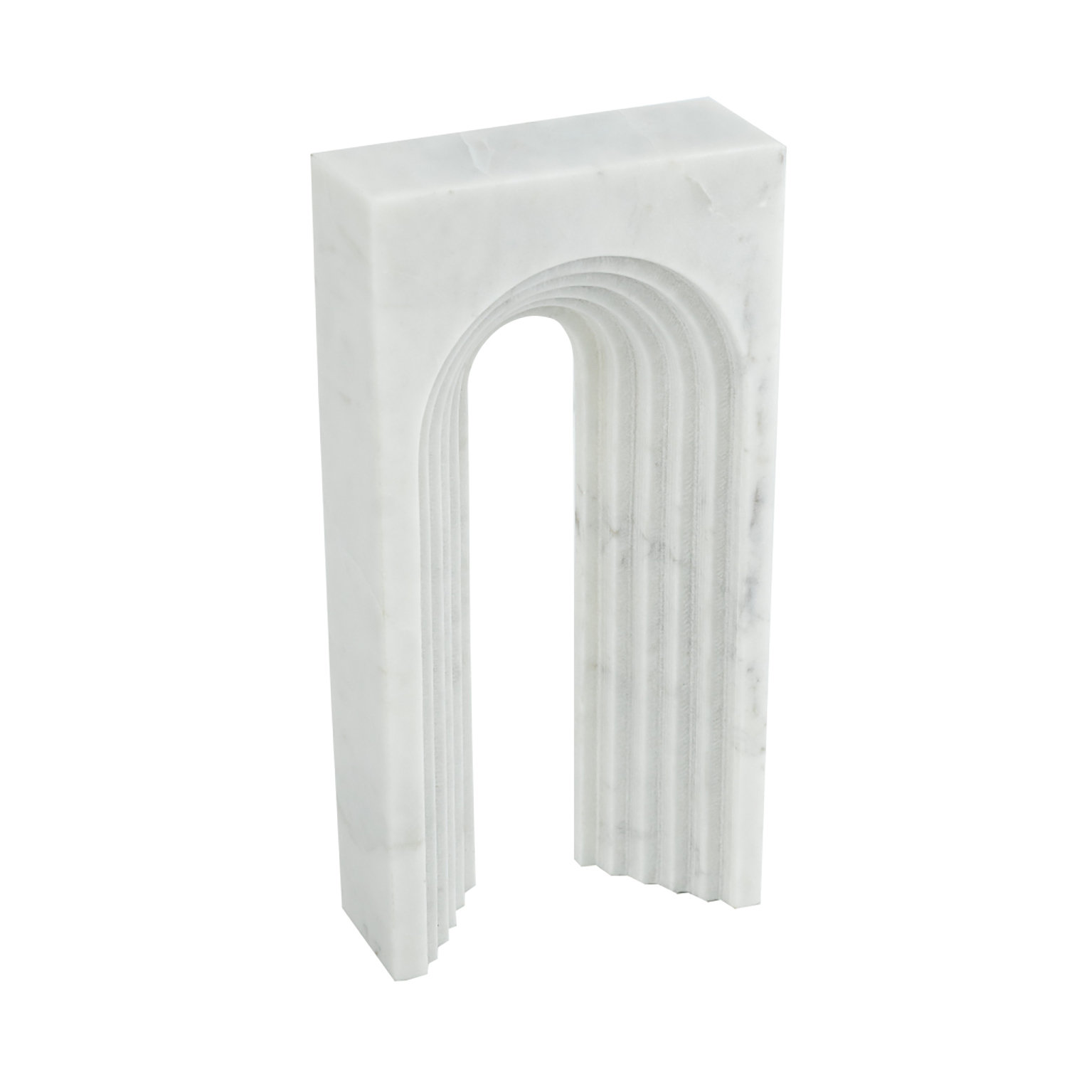 Ivy Bronx Marble Roman Arch Sculpture - 10x2x5" - White | Wayfair