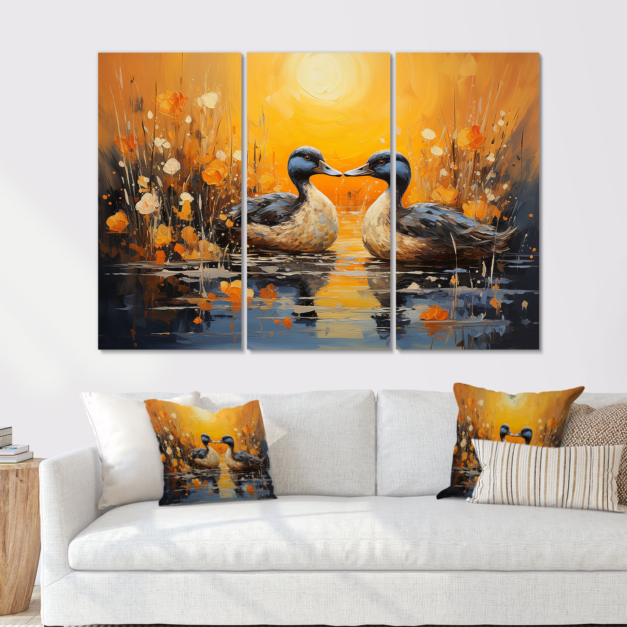 August Grove® Playful Pond Ducks - Duck Animal Wall Decor Set | Wayfair