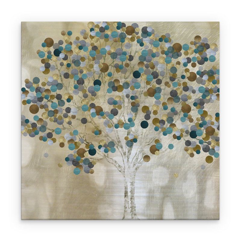 Latitude Run® 'Teal Tree' Graphic Art Print on Wrapped Canvas & Reviews ...