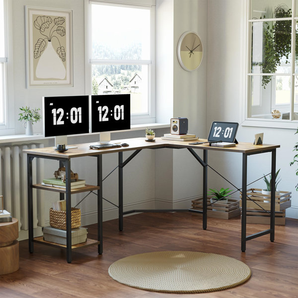 Borough Wharf Admirim Commercial Use 150Cm W L-Shaped Computer Desk ...