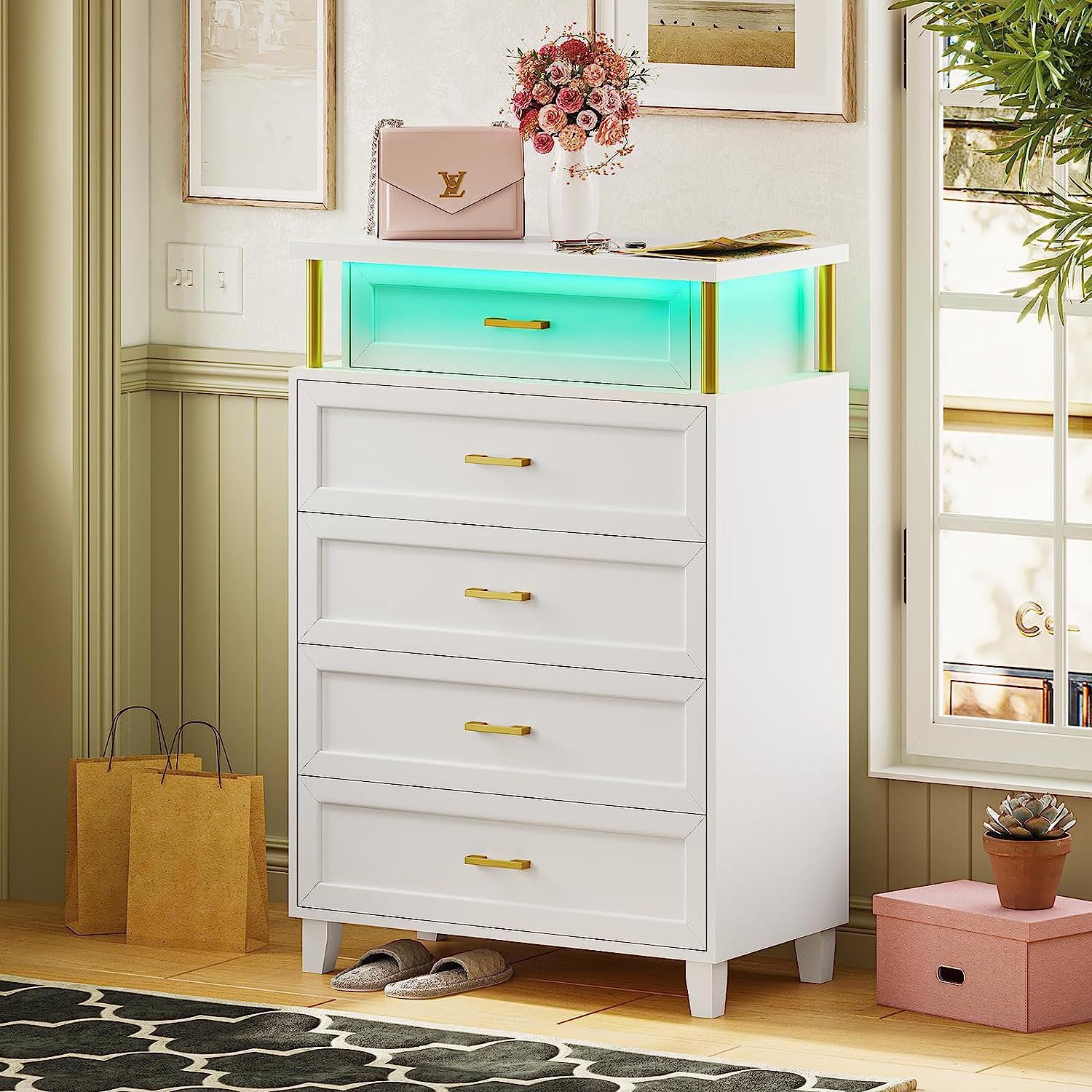 Wrought Studio™ Drugge 5 - Drawer 29.5'' W Chest & Reviews | Wayfair