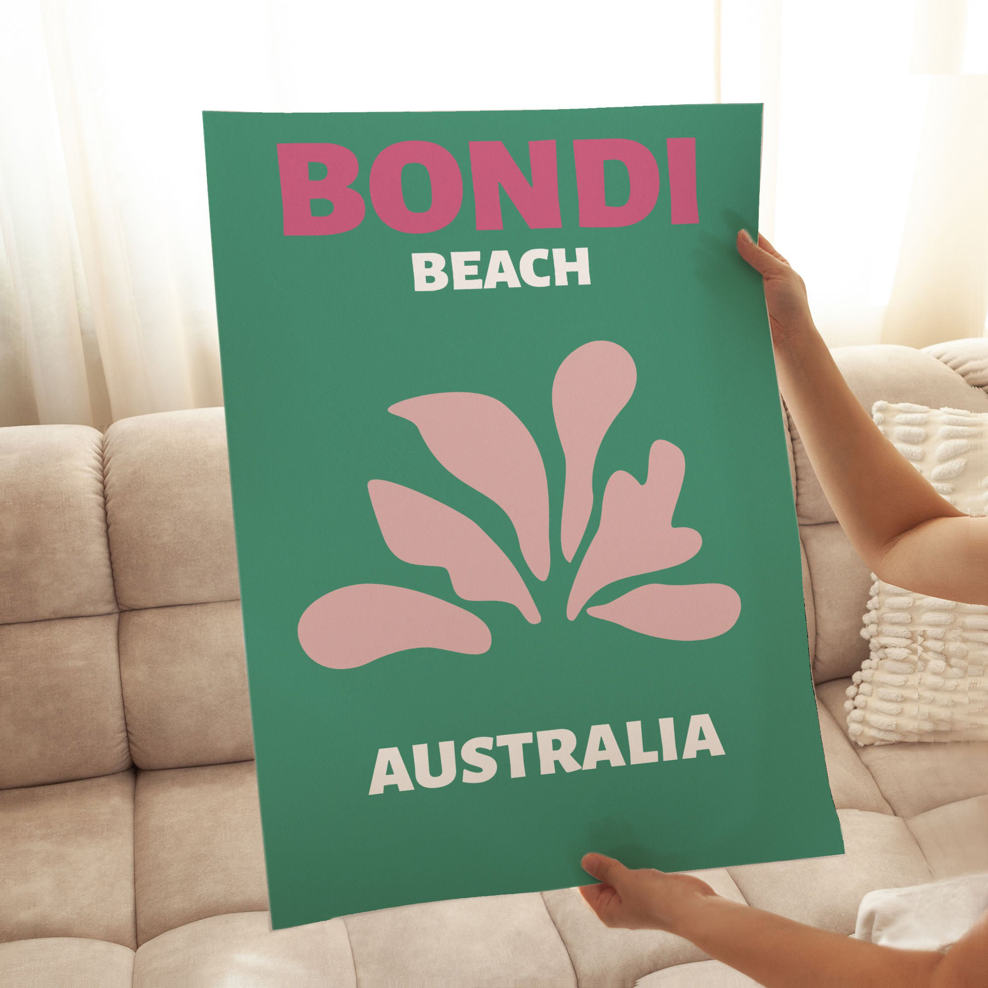 Highland Dunes World and Countries Boni Beach Travel Poster II Modern ...