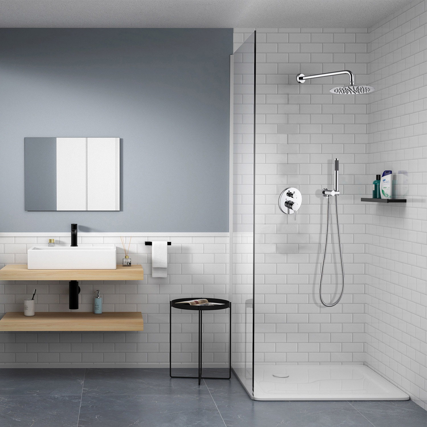 FLG Fixed Shower System with Rough-In Valve | Wayfair