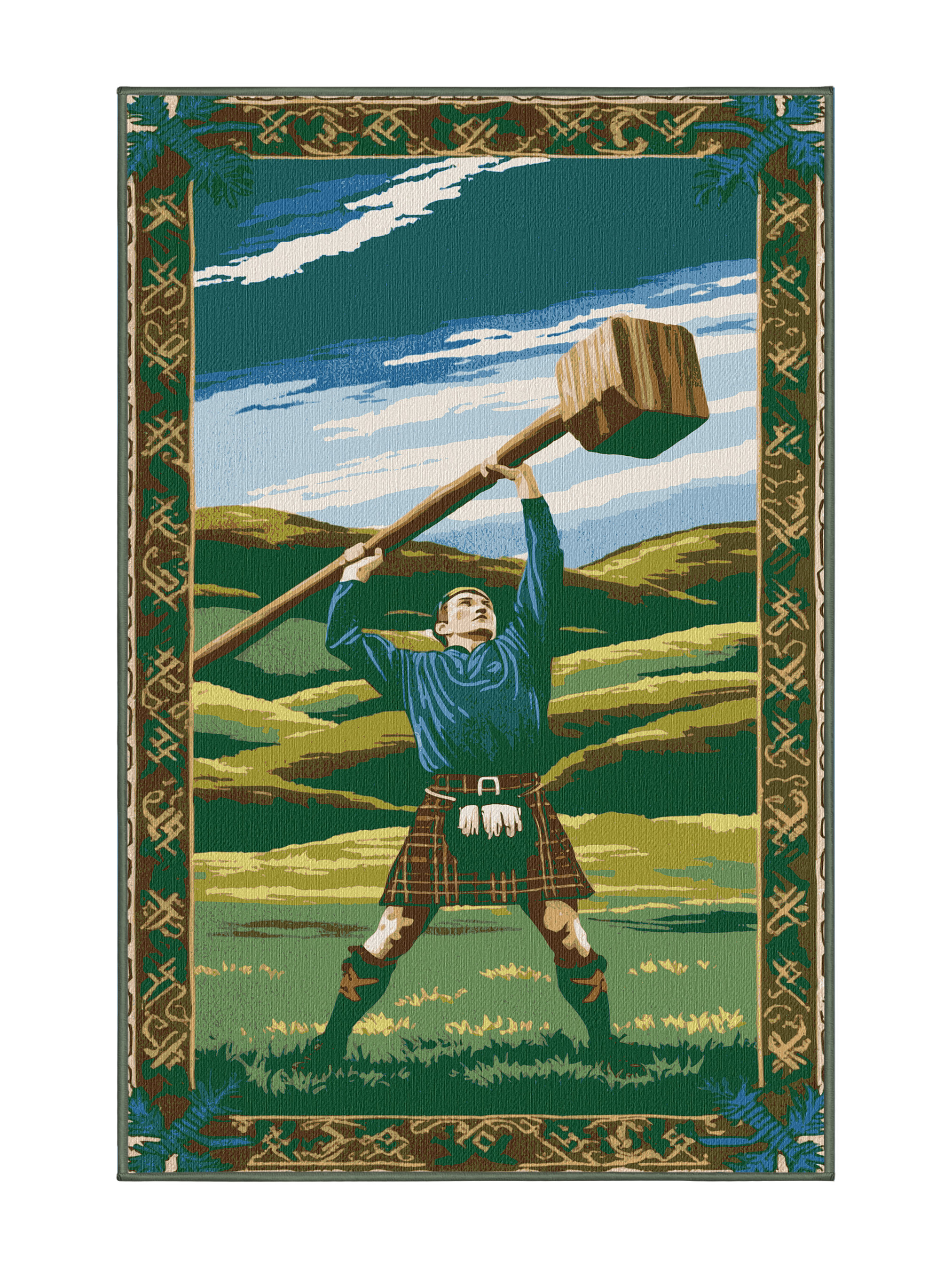 Hokku Designs Washable Caber Toss Sports Area Rug | Wayfair