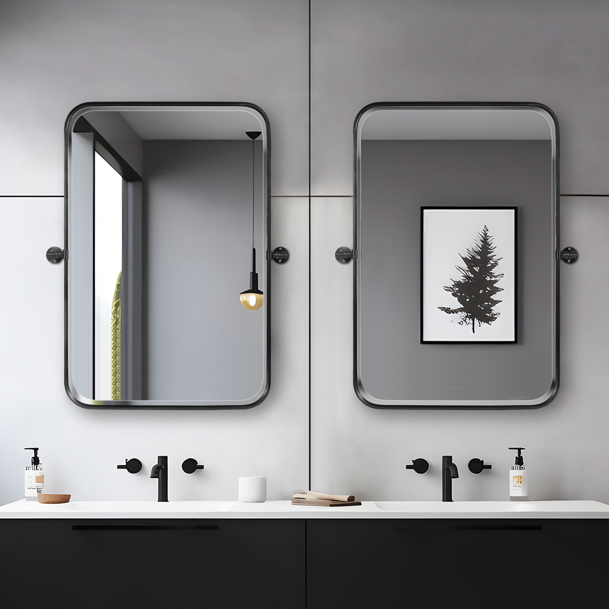 Trent Austin Design® Orton Metal Wall Mirror with Adjustable Tilted ...