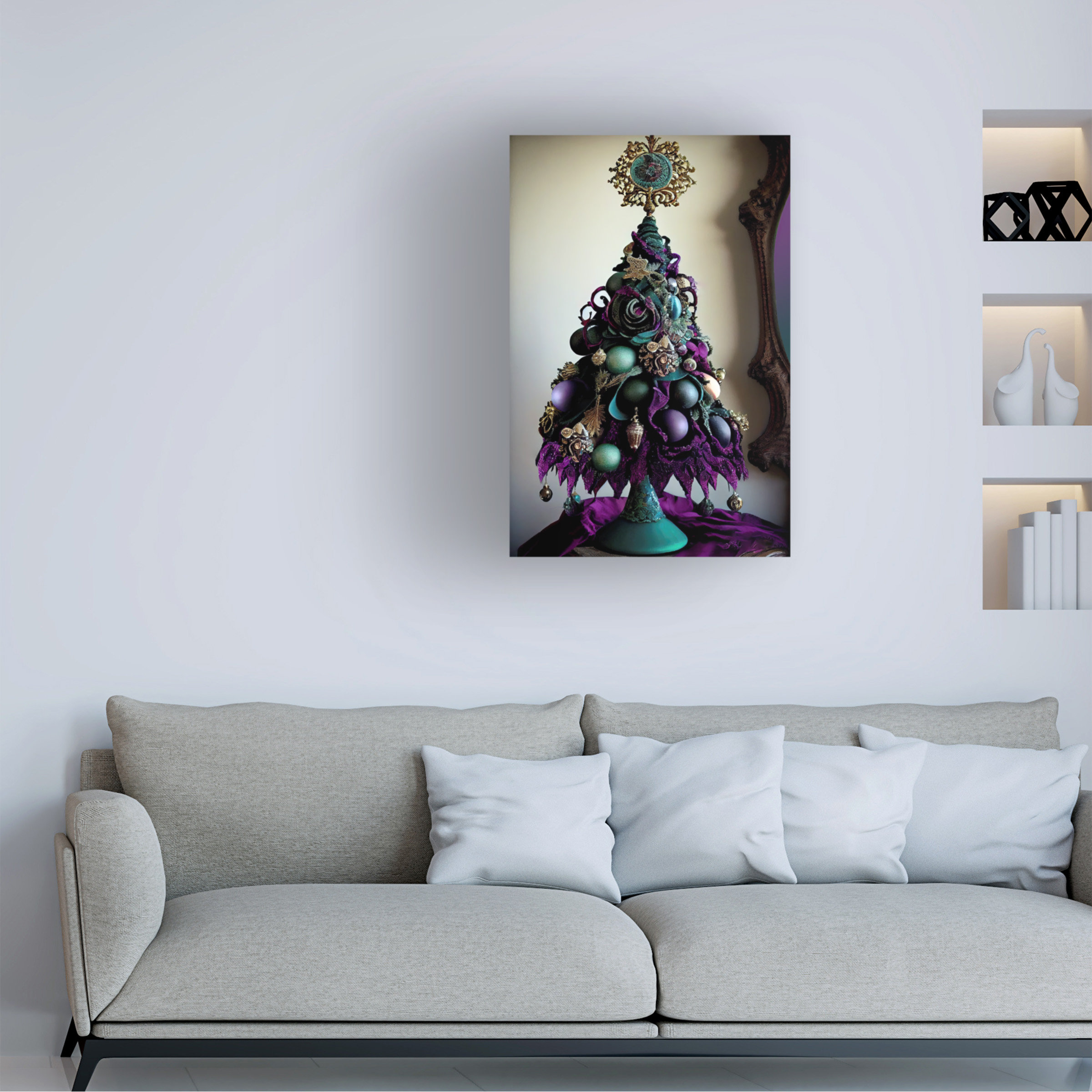 Ebern Designs Bolog Sasha Sumptuous Christmas I Canvas Art | Wayfair