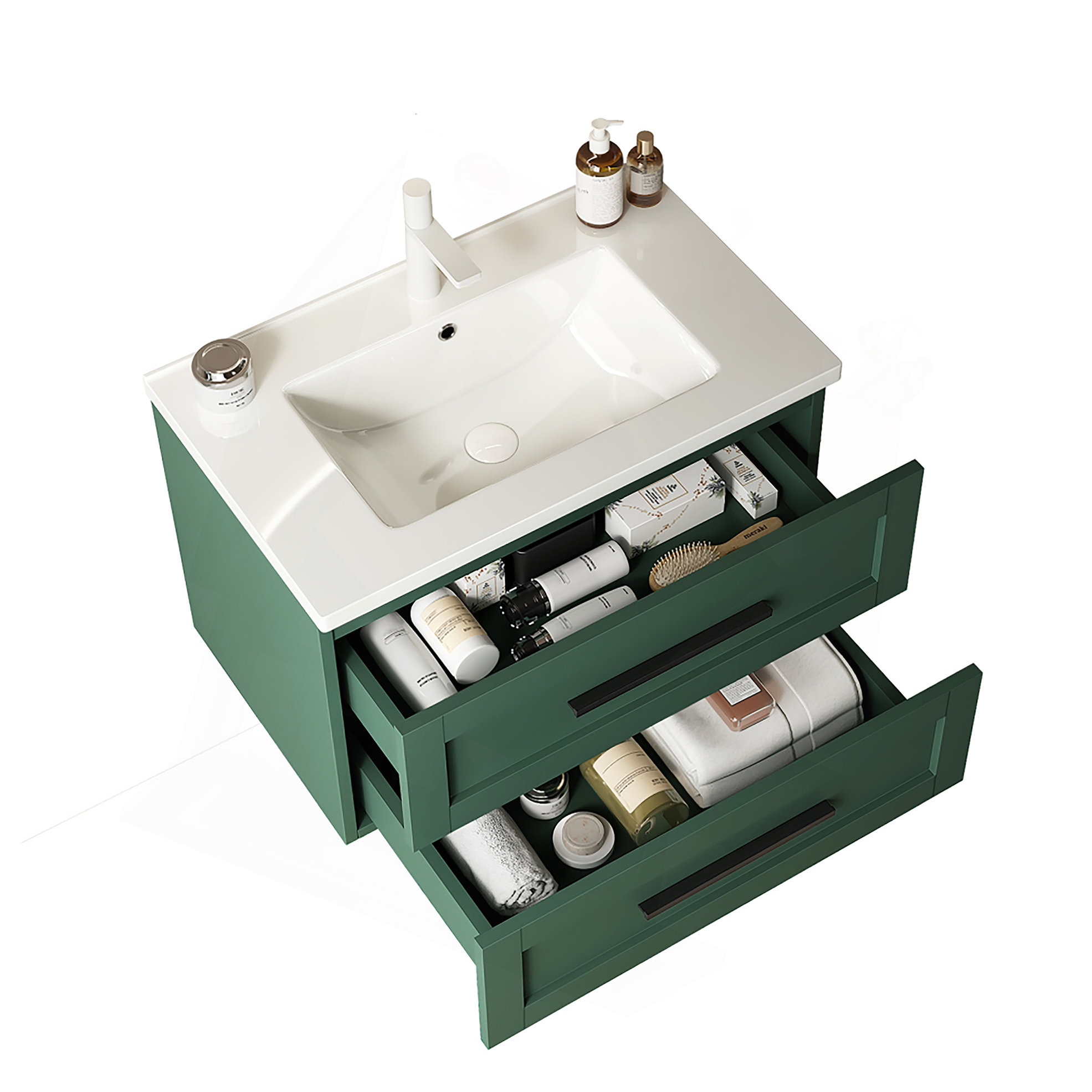 Ebern Designs Meuble-lavabo mural flottant avec lavabo - Wayfair Canada