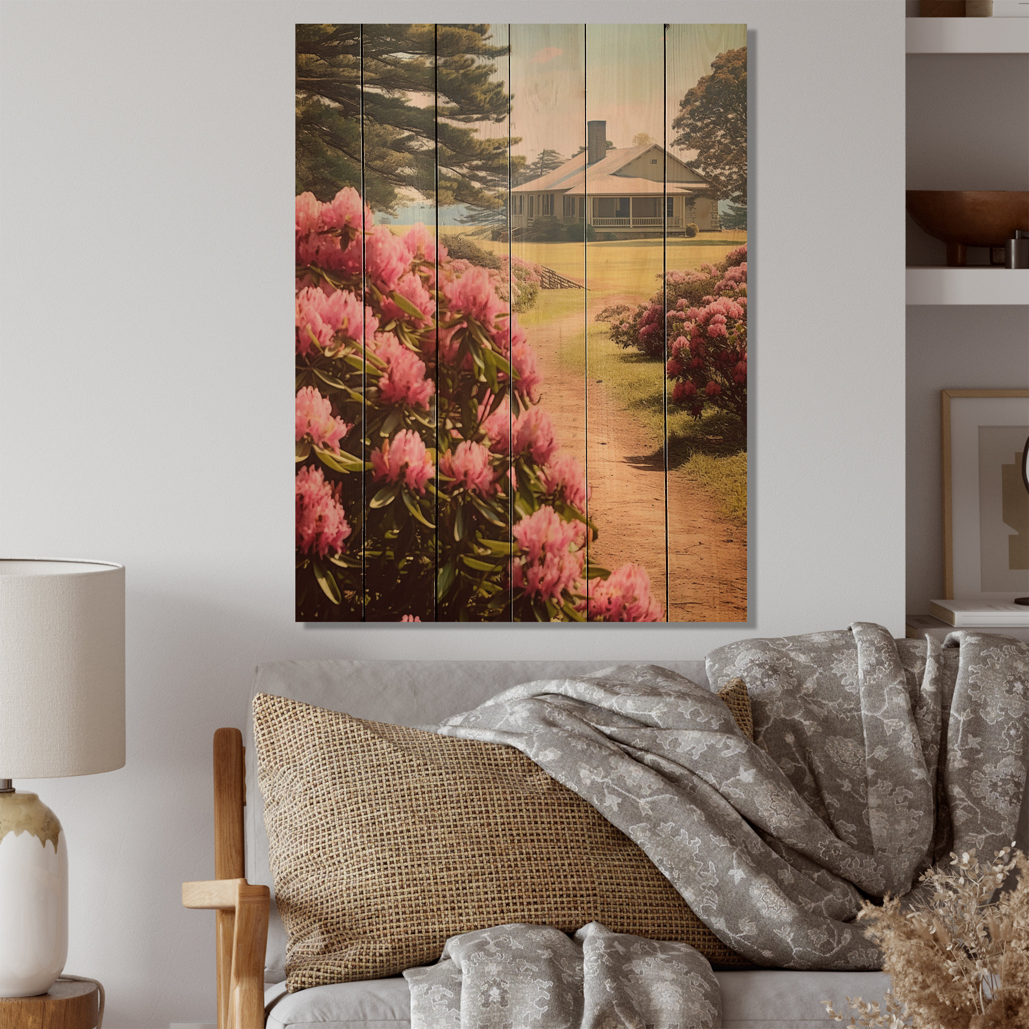 Red Barrel Studio Jaheer Rhododendron Blooms At Farm V On Wood Print ...