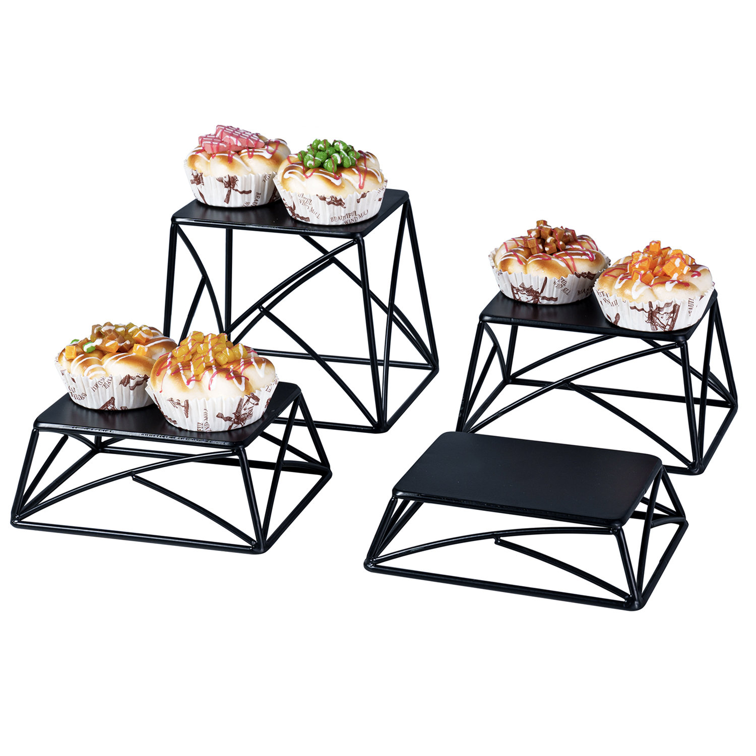 Ebern Designs Tashif Metal Cupcake Tiered Stand Specialty Serving ...
