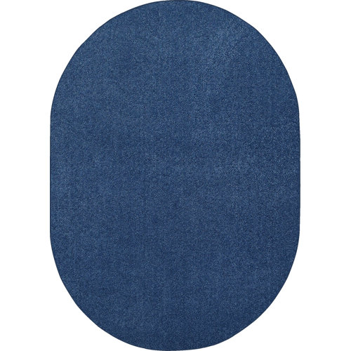 Latitude Run® Solid Color Oval Shape Area Rugs Royal | Wayfair