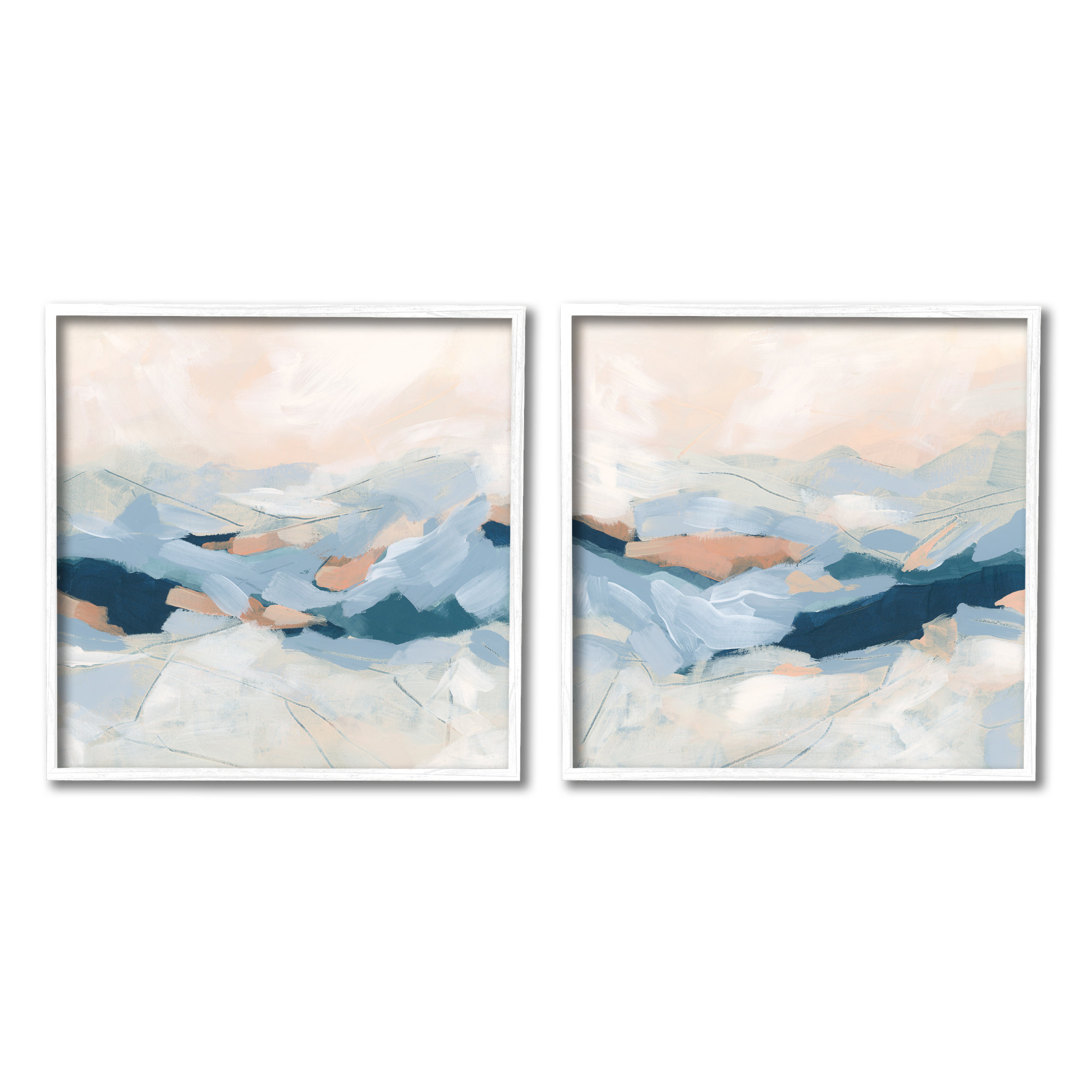 Ivy Bronx Abstract Mountain Peaks Scenery by June Erica Vess - 2 Piece ...