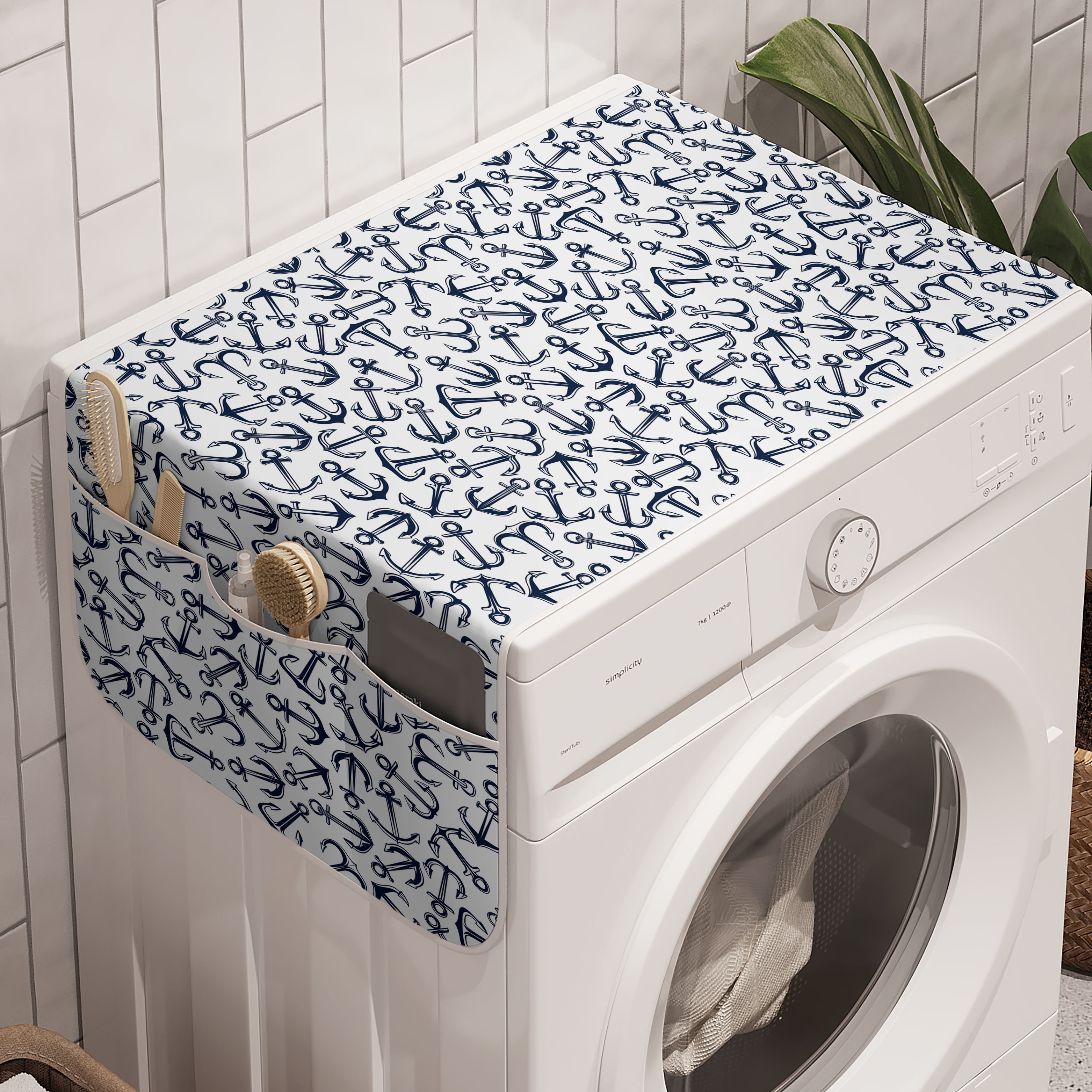 Ambesonne Anchor Washing Machine Organizer Pack Of 2 47" X 18.5" | Wayfair