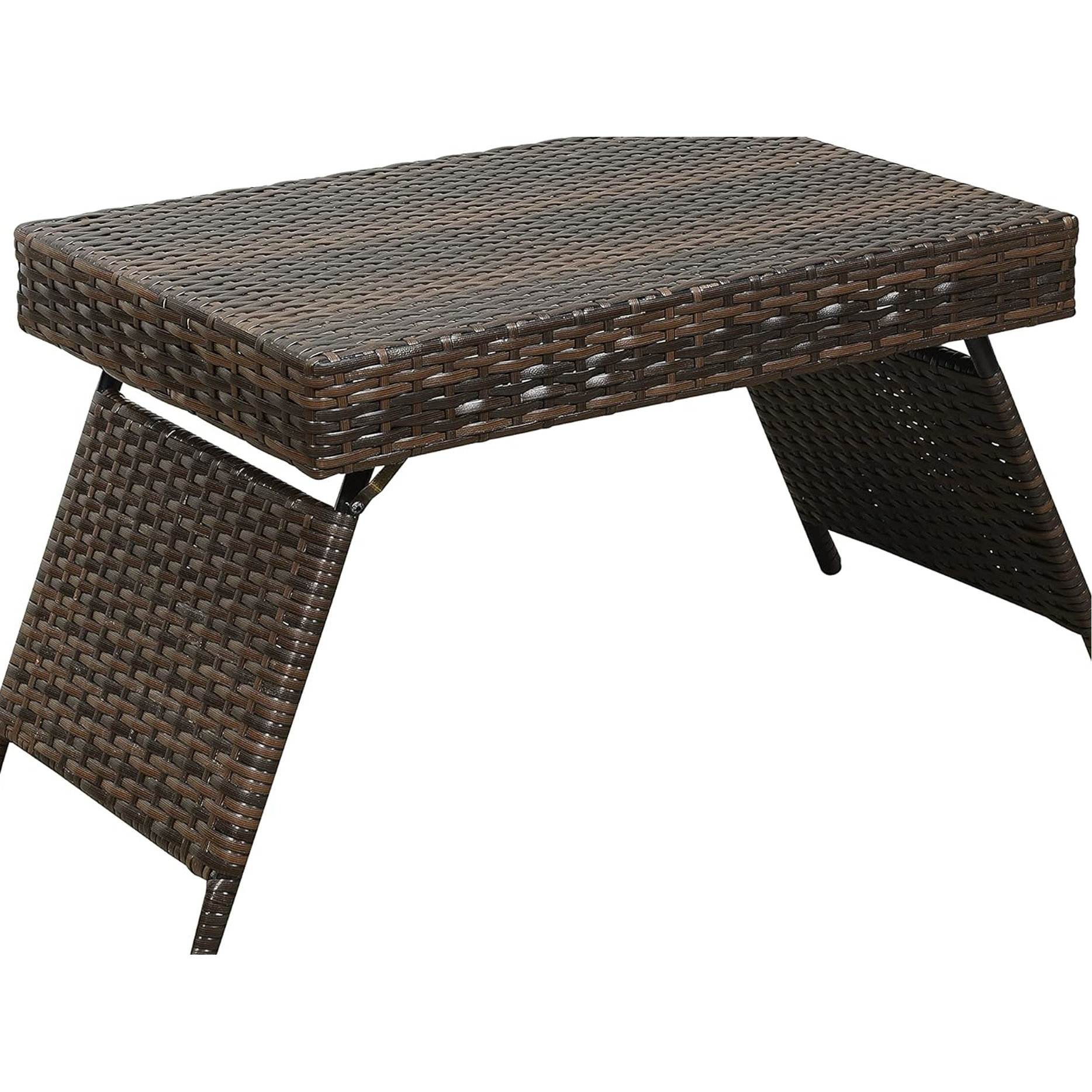 August Grove® Lightweight Brown Table With American Design, Foldable ...