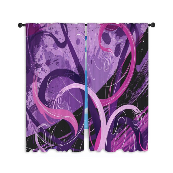 Bloomsbury Market Astare Polyester Semi Sheer Curtain Pair | Wayfair