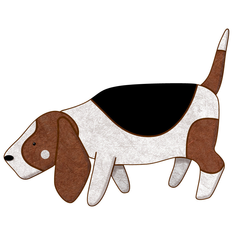 My Wonderful Walls Left-Facing Basset Hound Wall Decal | Wayfair