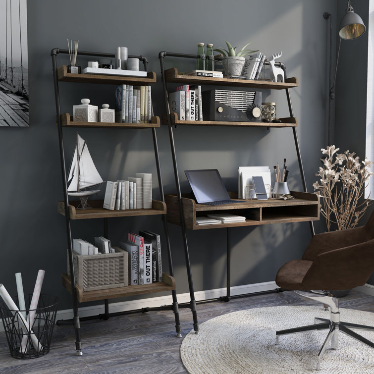 Williston Forge Gracemary Iron Configurable Ladder Desk Office Set ...