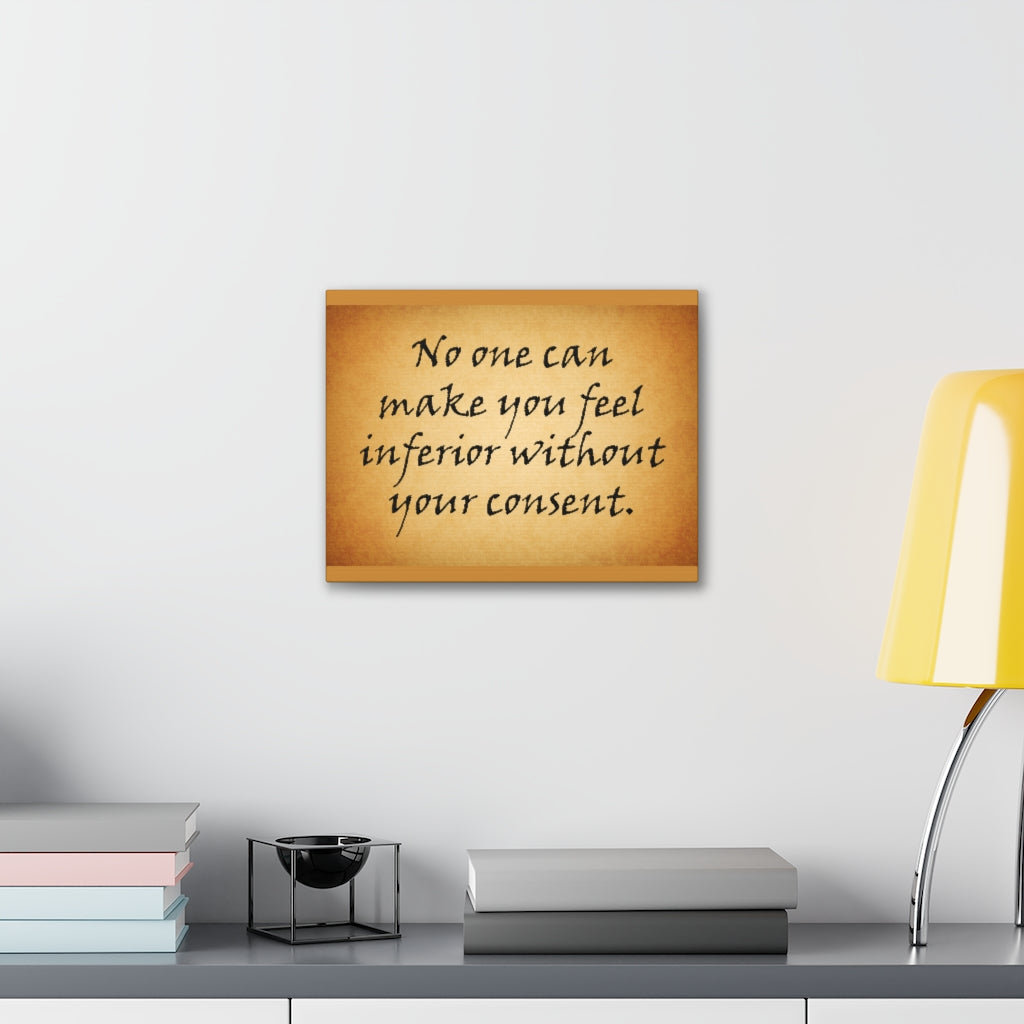 Trinx Make You Feel Inferior - Wrapped Canvas Textual Art | Wayfair