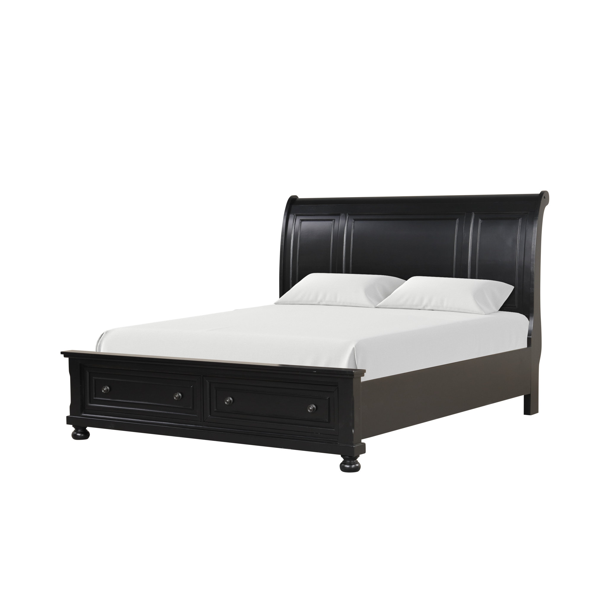 Hokku Designs Elegant Queen Bed Wood Modern Style For Bedroom Comfort ...