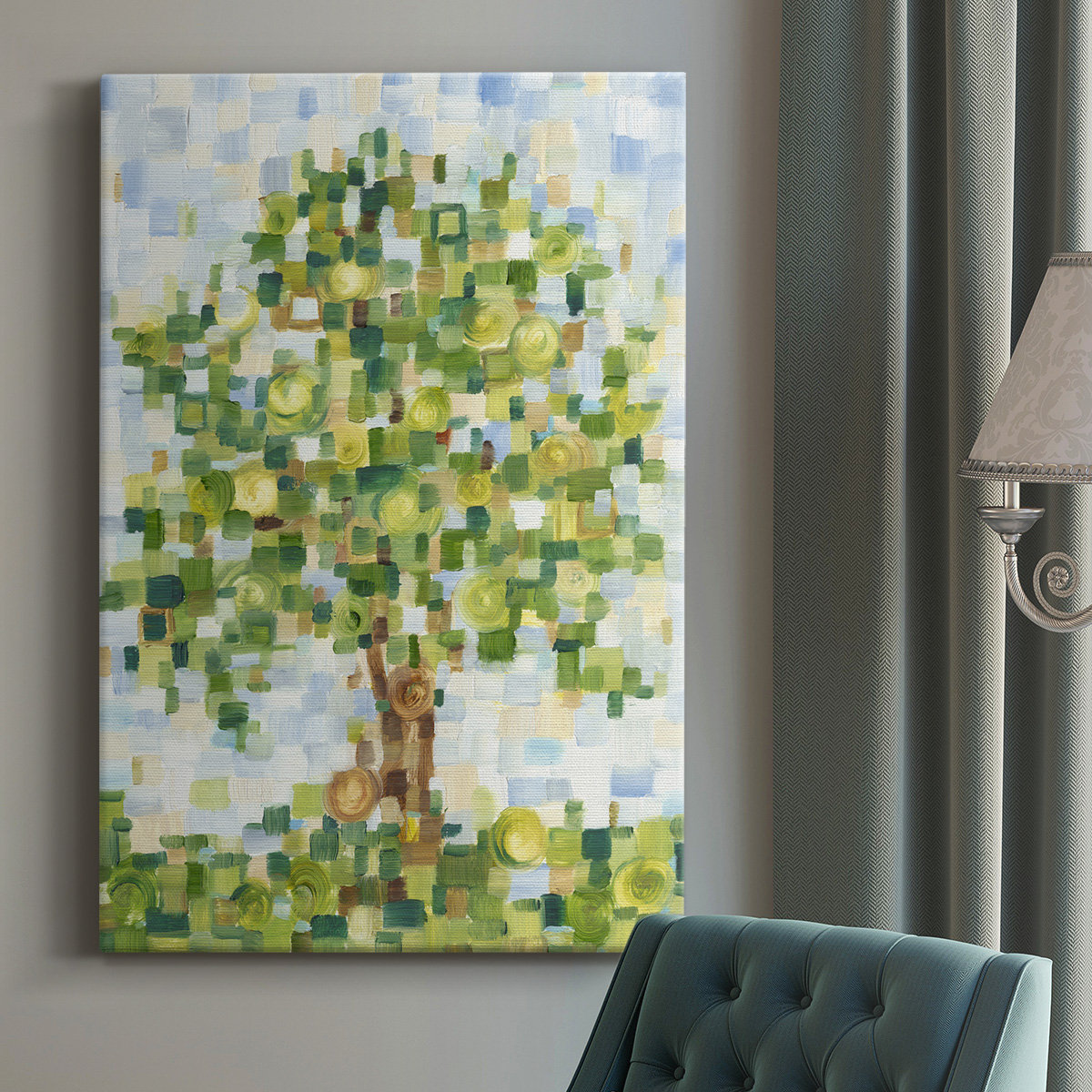 Ivy Bronx Quilted Tree I Quilted Tree I - Wrapped Canvas Painting ...
