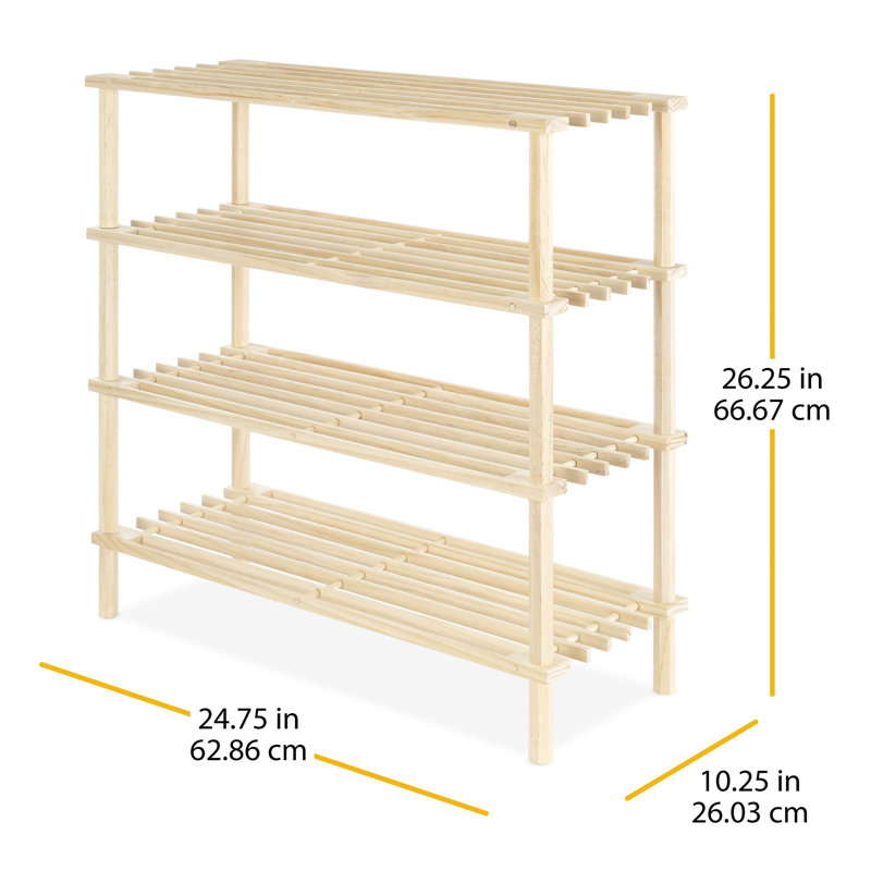 Whitmor Wood 4-Tier Shelf | Wayfair