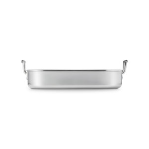 Le Creuset Stainless Steel Signature Rectangular Roaster & Rack, 14 In ...
