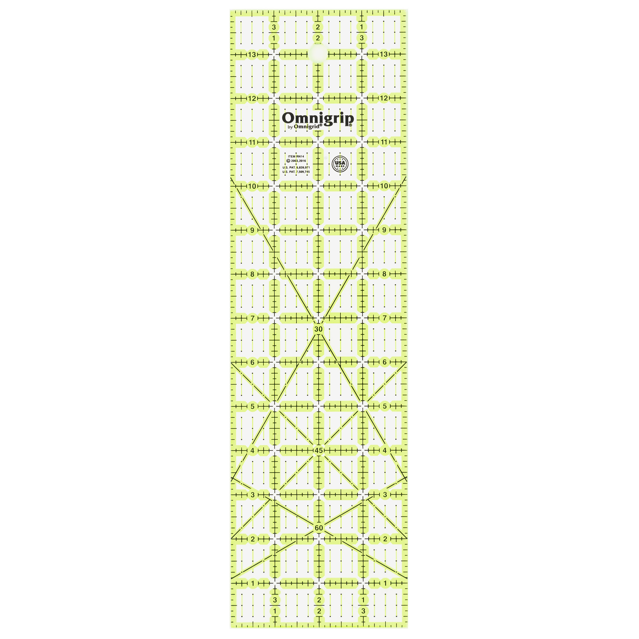 Omnigrid Omnigrip 4" x 14" Non-Slip Rectangle Quilting Ruler "& Reviews ...