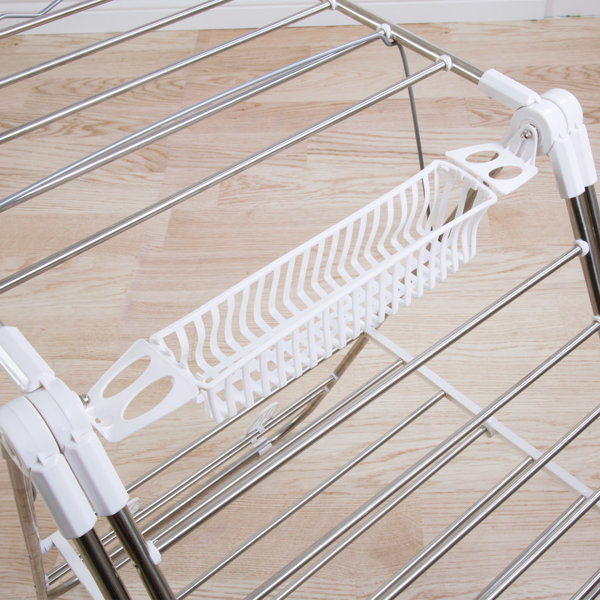 Everyday Home Foldable Clothes Drying Rack - Collapsible Indoor/Outdoor ...