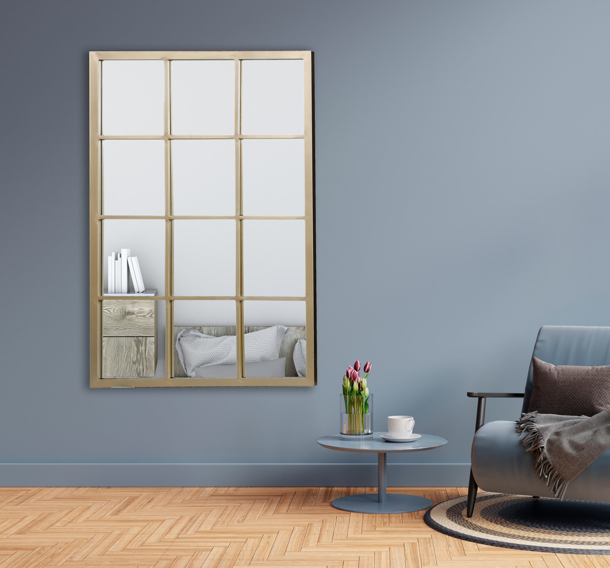 Mercer41 Egberto Rectangular Window Pane Wall Mirror & Reviews | Wayfair