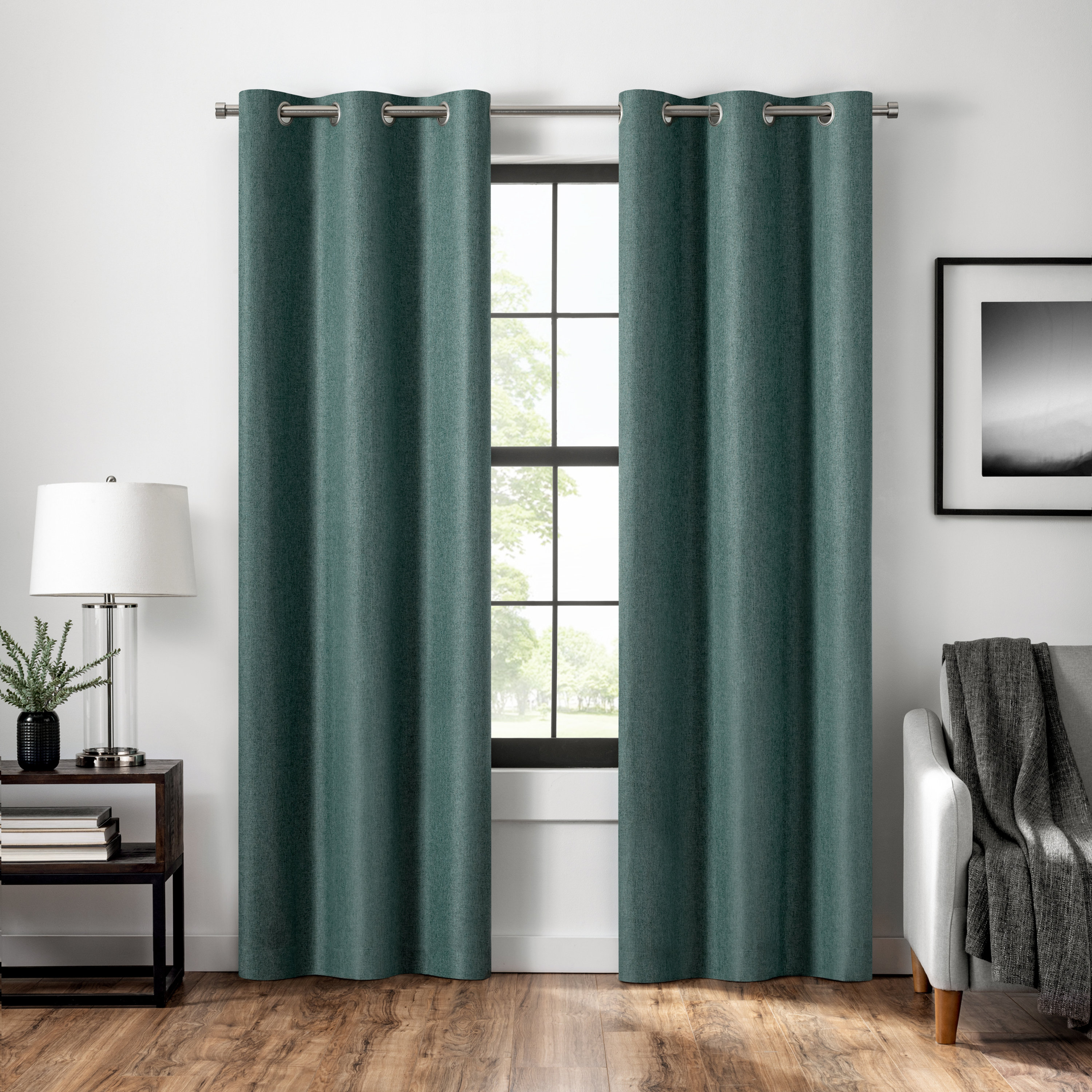 Eclipse Welwick Magnitech 100% Blackout Curtain, Grommet, Seamless ...