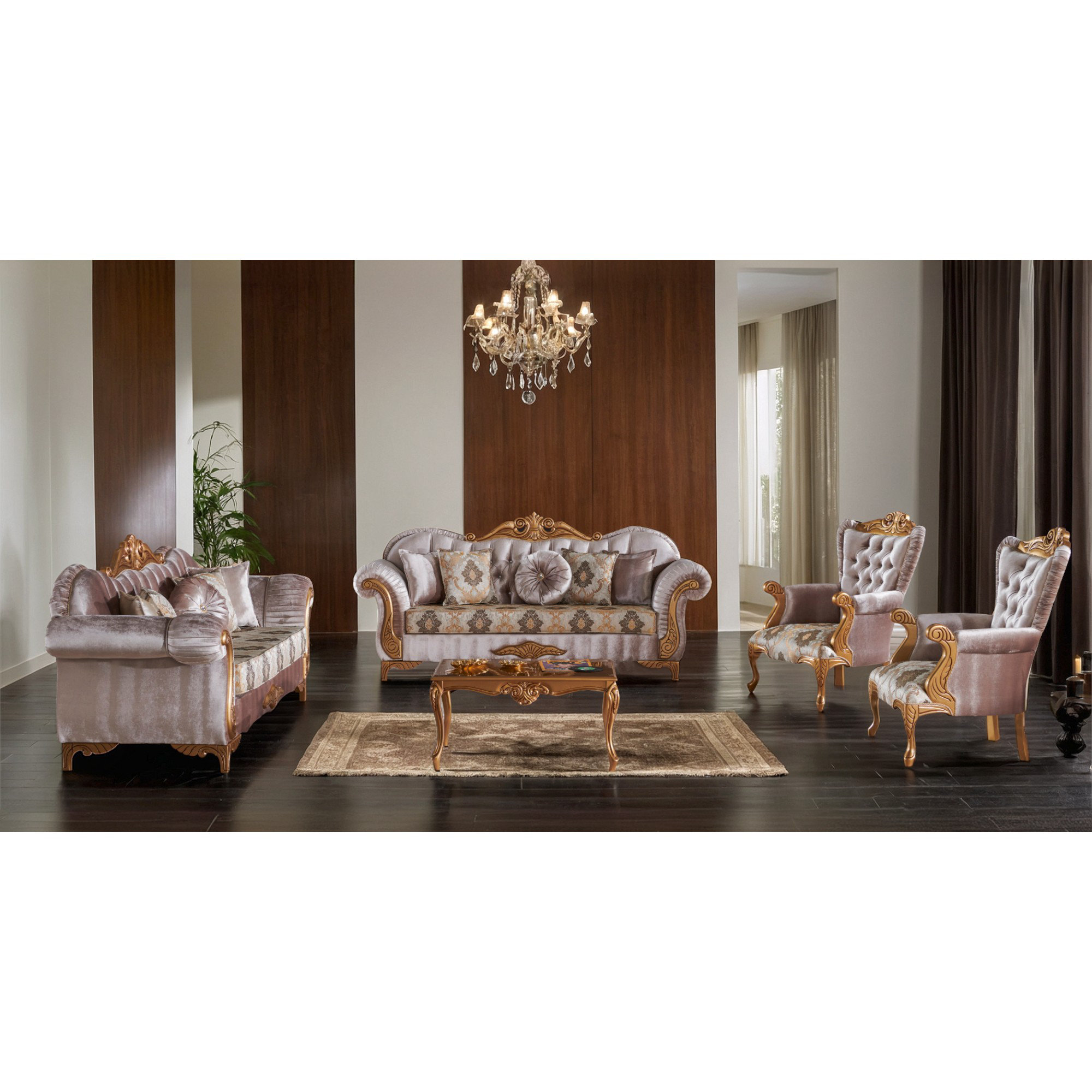 Rosdorf Park Lakeicha 4 - Piece Velvet Living Room Set - Wayfair Canada