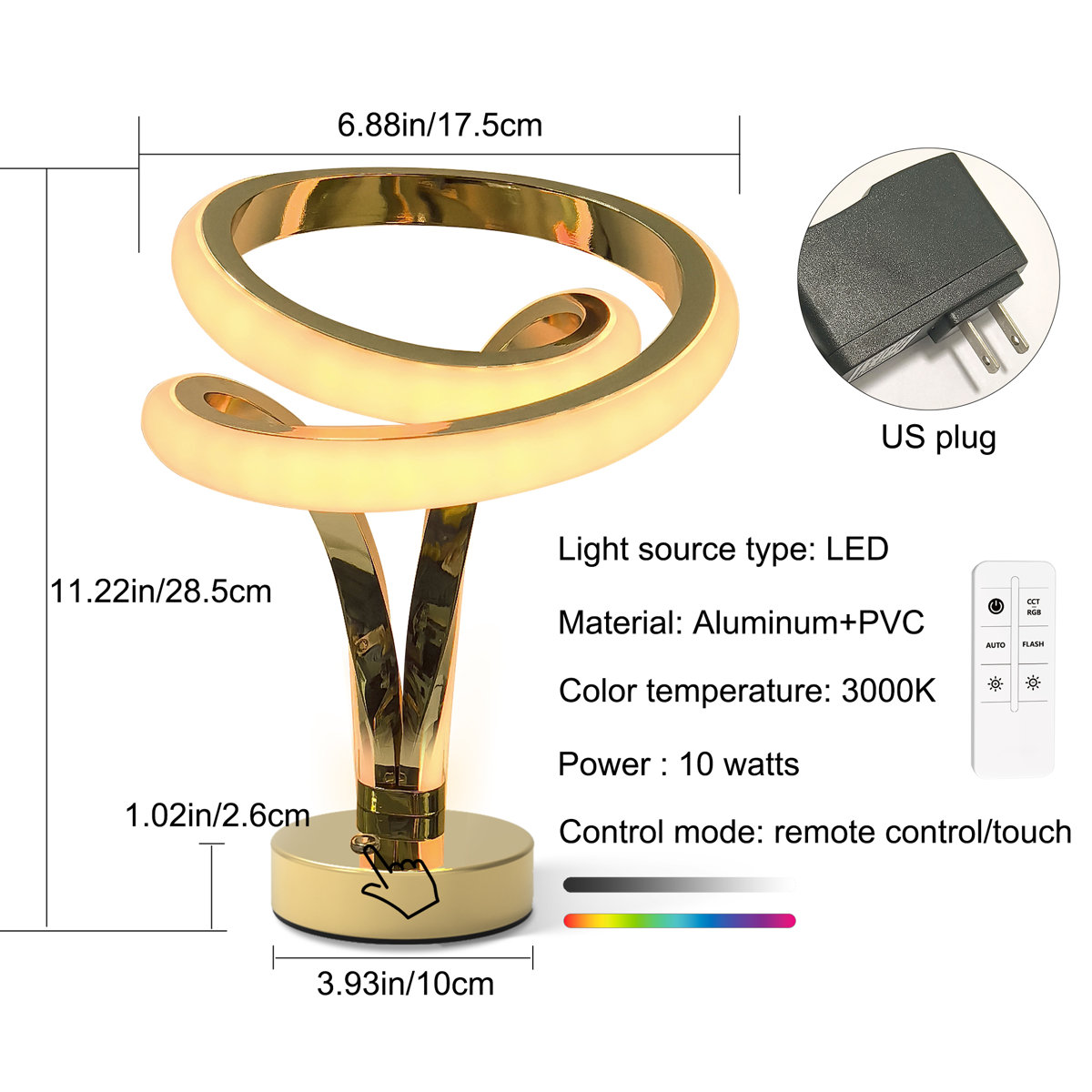 Wrought Studio™ Irbin RGB LED Novelty Table Lamp & Reviews | Wayfair