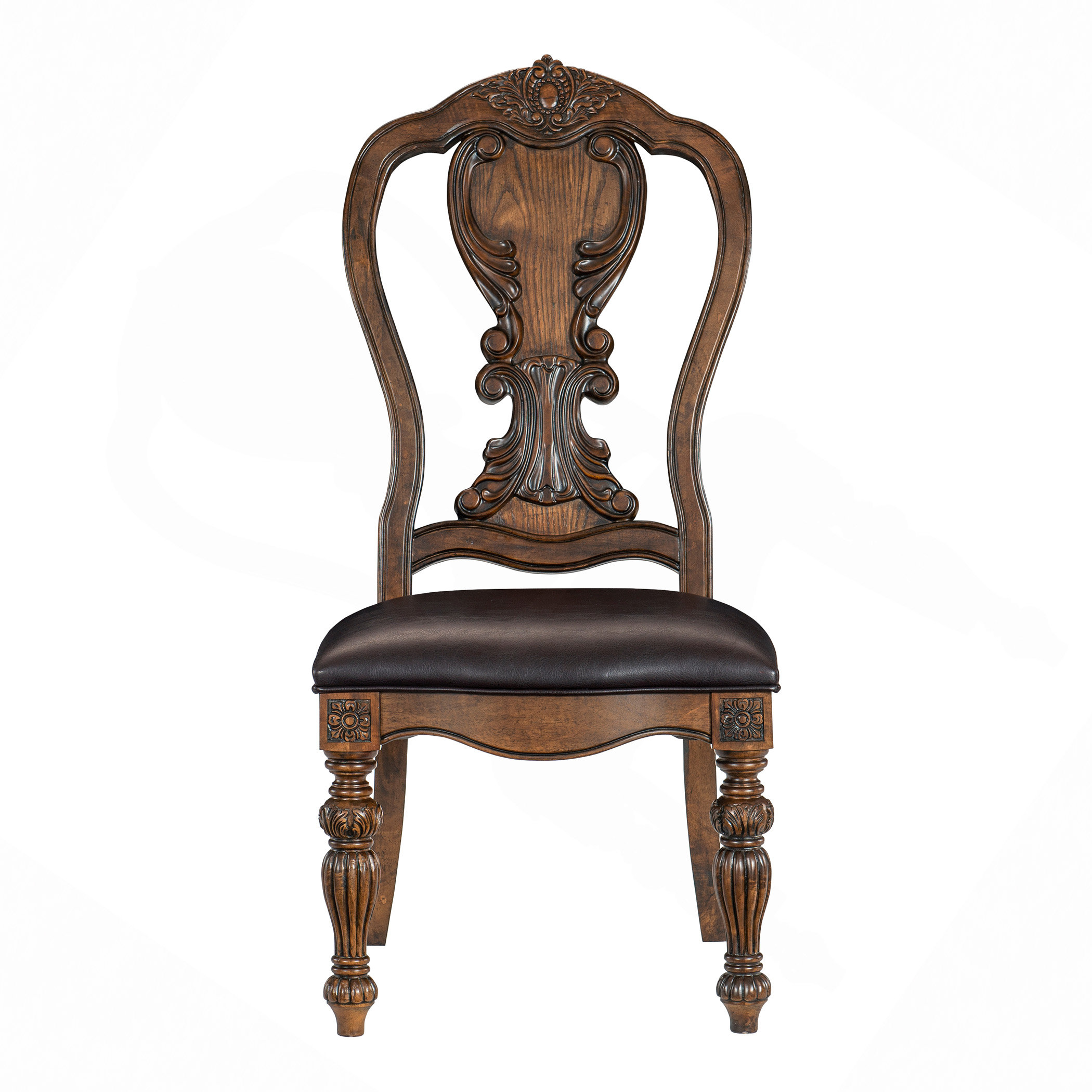 Wildon Home® Traditional Formal Dining Chairs Set Of 2Pc Wood Frame ...