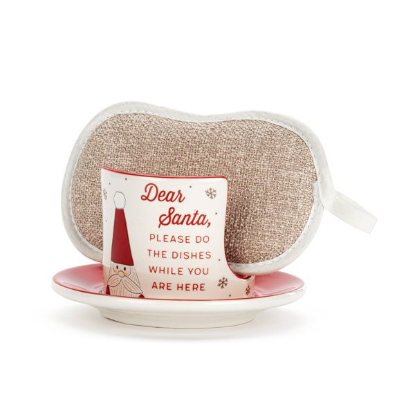 DEMDACO Dear Santa Soap Dish With Sponge | Wayfair