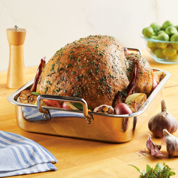 Farberware Classic Traditions Stainless Steel Roaster / Roasting Pan ...