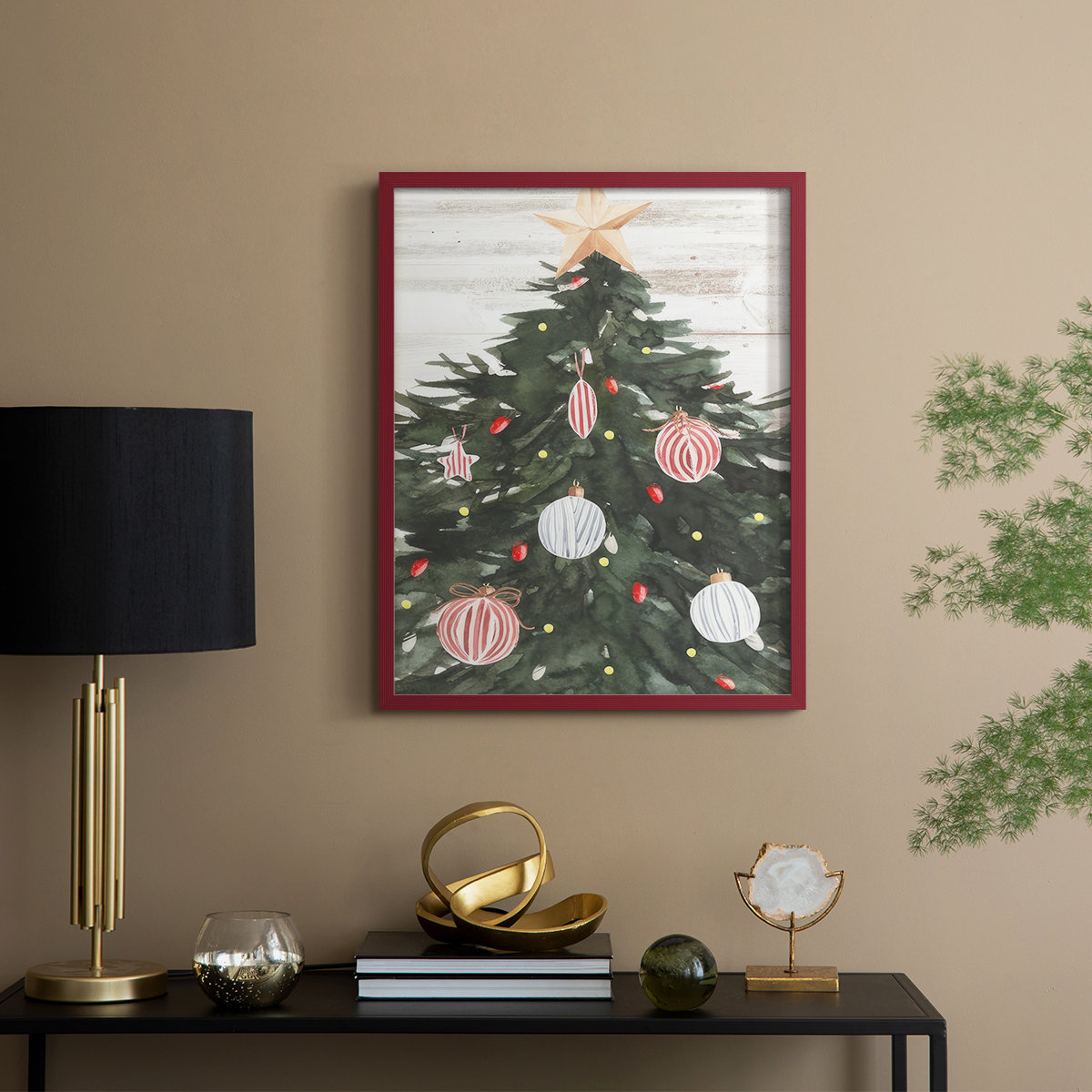 The Holiday Aisle® Winter Cardinal Collection B Framed Print - Solid ...