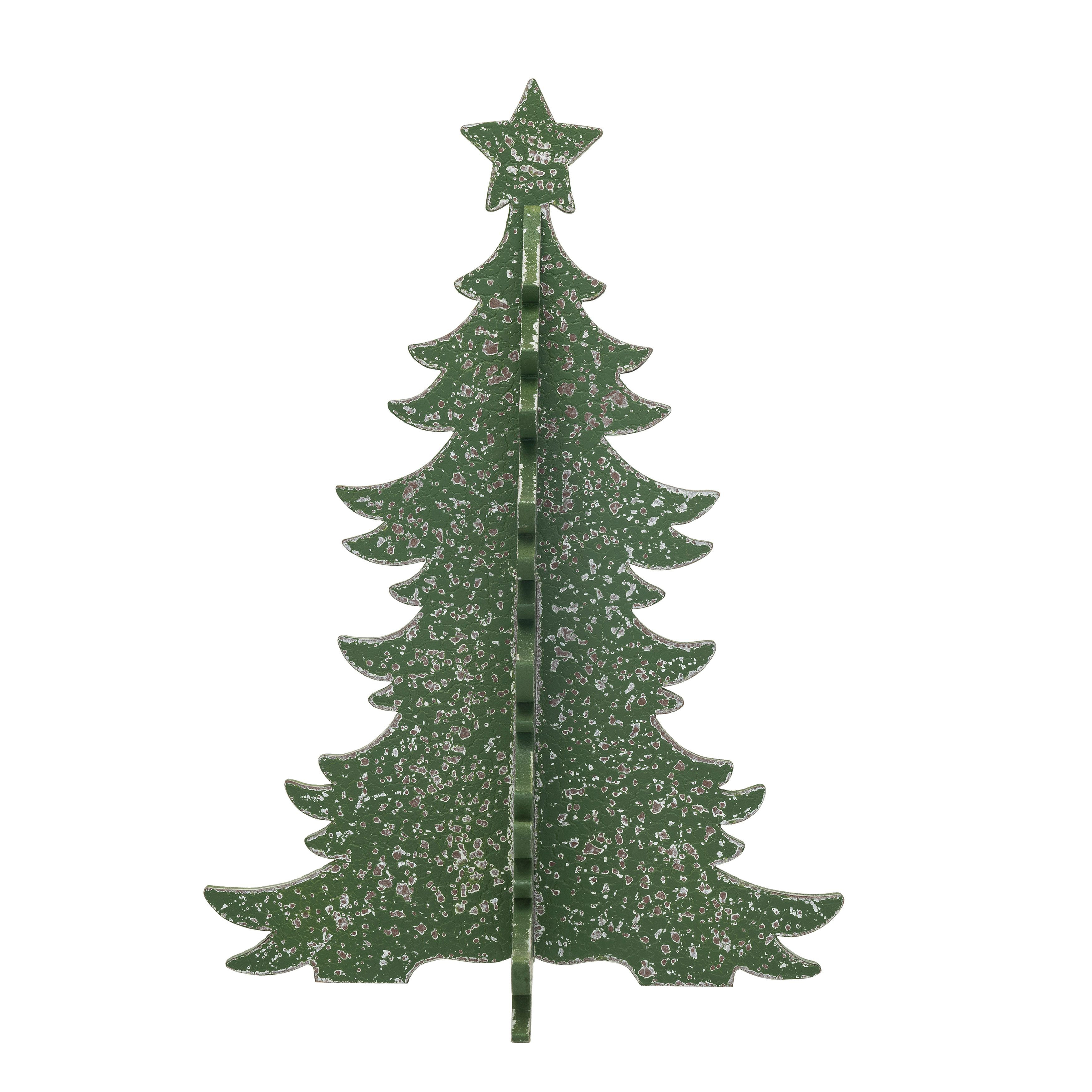 The Holiday Aisle® Tall Distressed Wooden Interlocking Christmas Tree ...