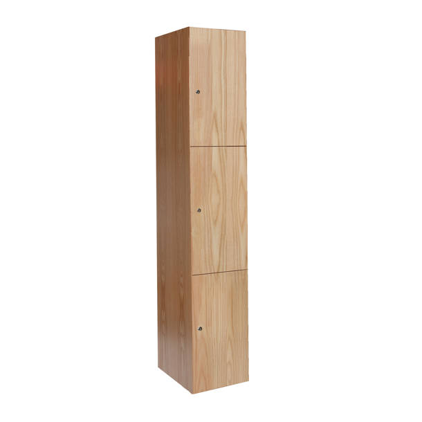 Hallowell All-Wood Club Solid Wood 3 - Tier Gym Locker | Wayfair