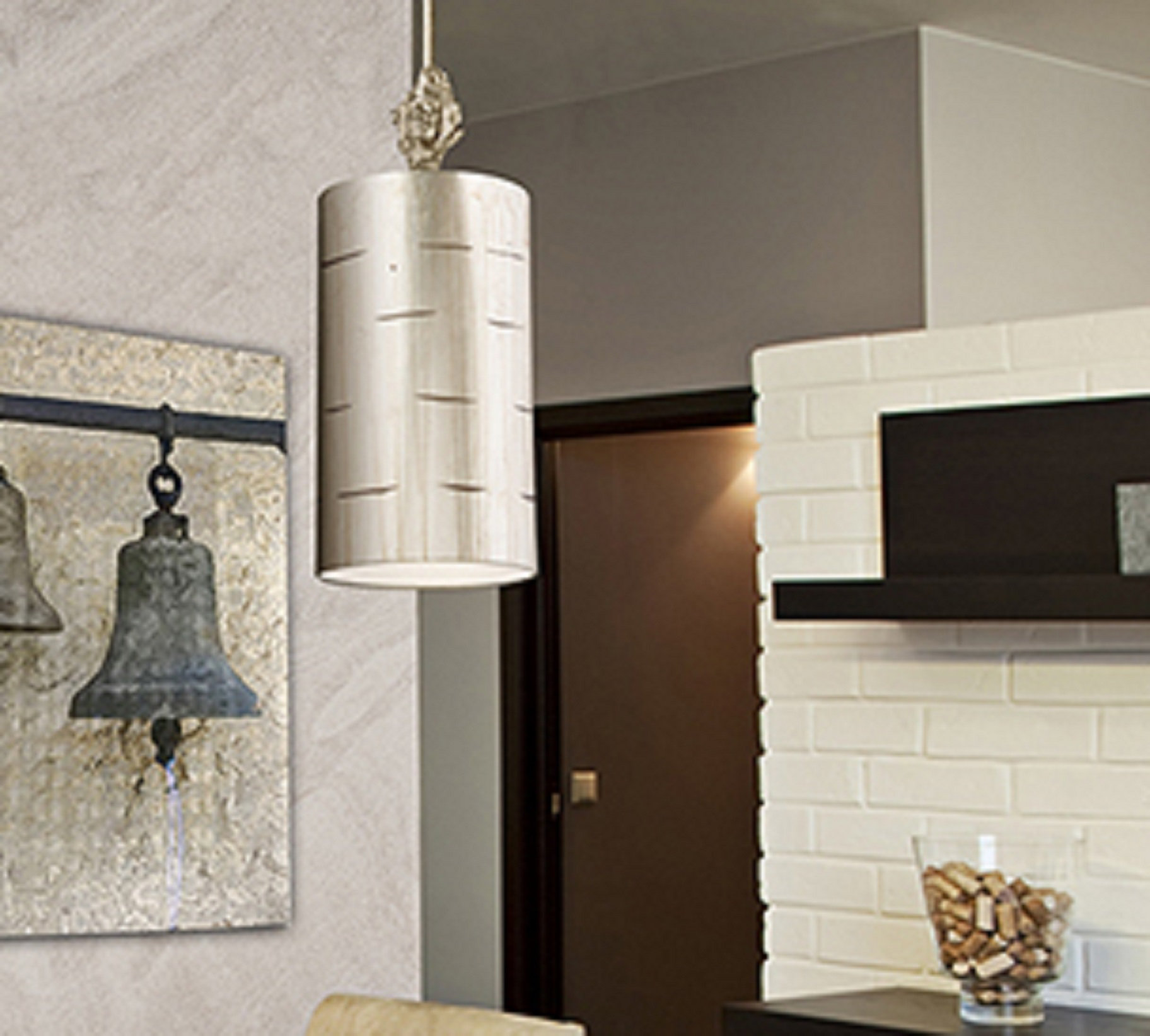 Mercer41 Aniso Small Mini Pendant - Semi Flush - Distressed Silver ...