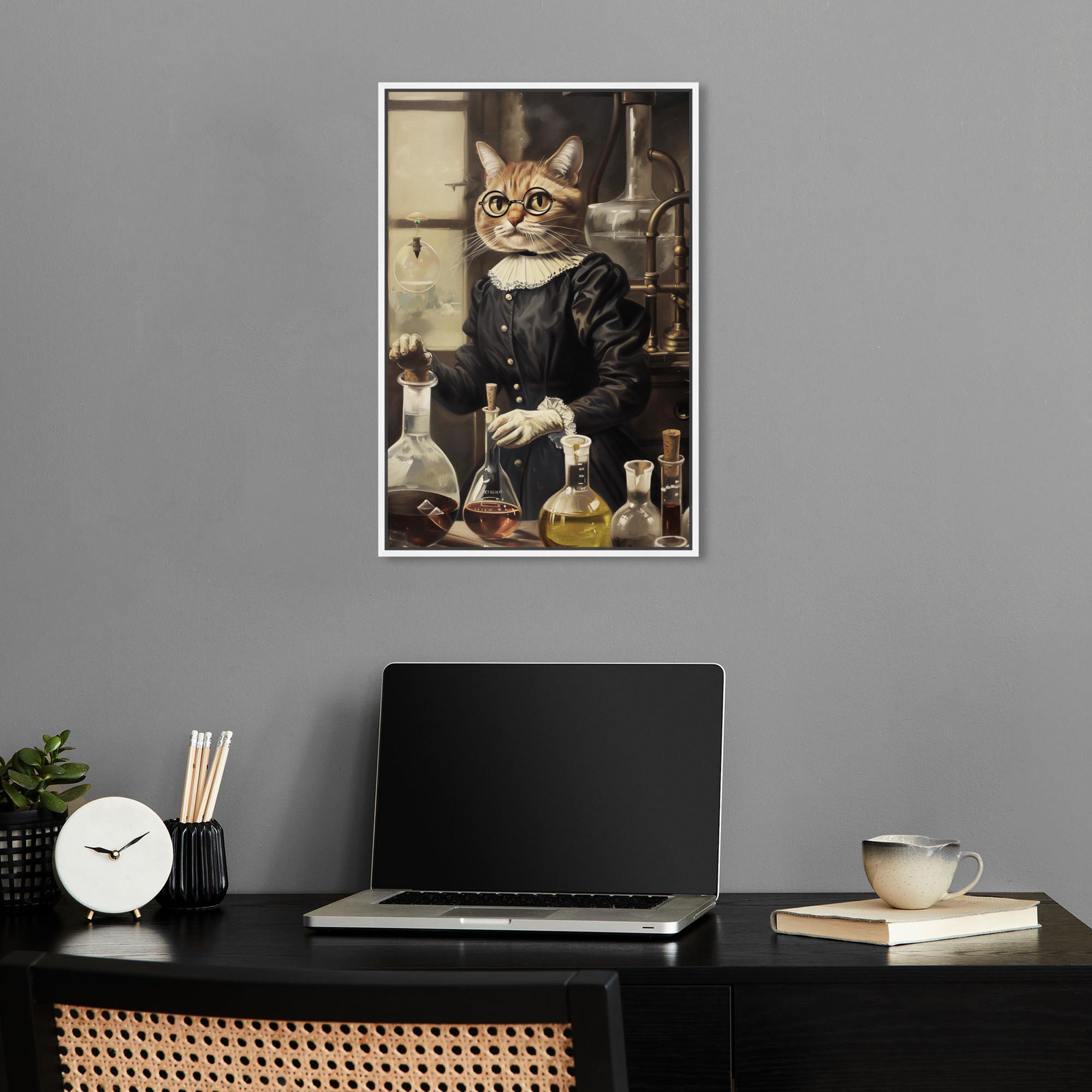 Notori Art Chemistry Cat Canvas Quirky Cat Art Prints By Notoriart ...