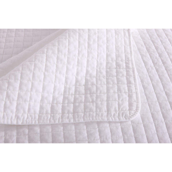 MarCielo whiteCT quilt check Bedspread Reversible Quilt Set "& Reviews ...