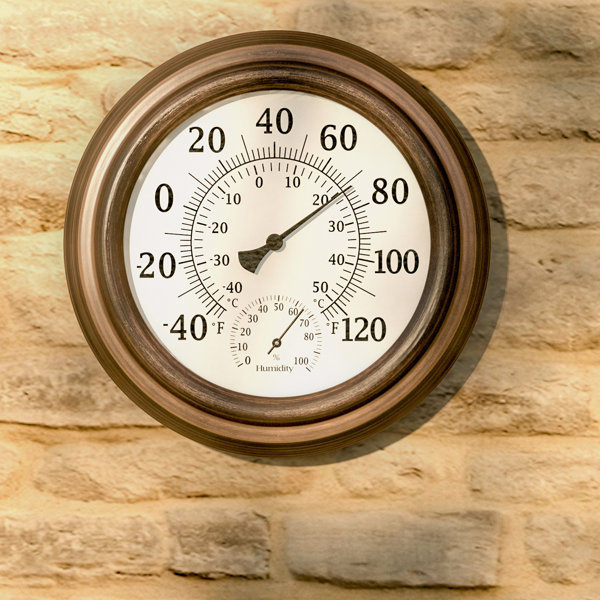 Pure Garden 8-Inch Wall Thermometer - Decorative Indoor and Outdoor ...