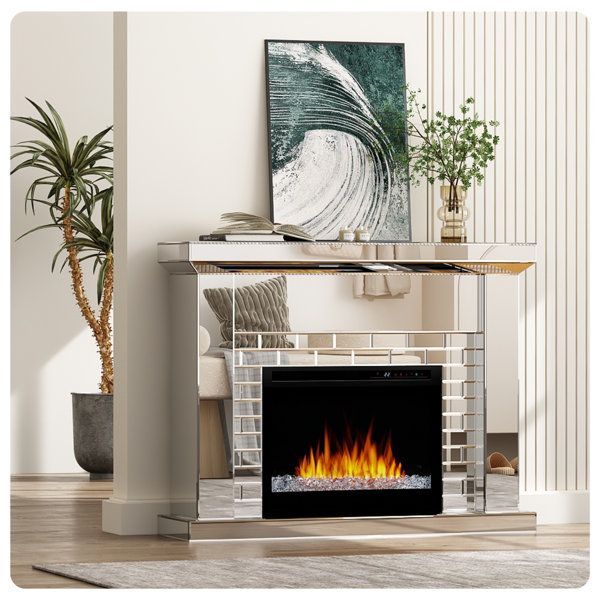 Silver Electric Fireplaces & Stoves You'll Love | Wayfair