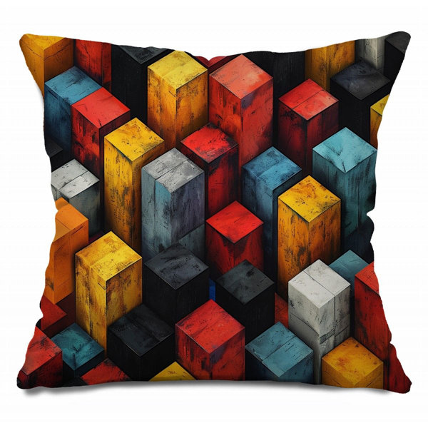 Latitude Run® Rabeka Cotton Blend Reversible Throw Pillow | Wayfair