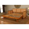 Bayou Breeze Bruke Daybed Frame with Pop Up in Honey Finish (Mattresses ...