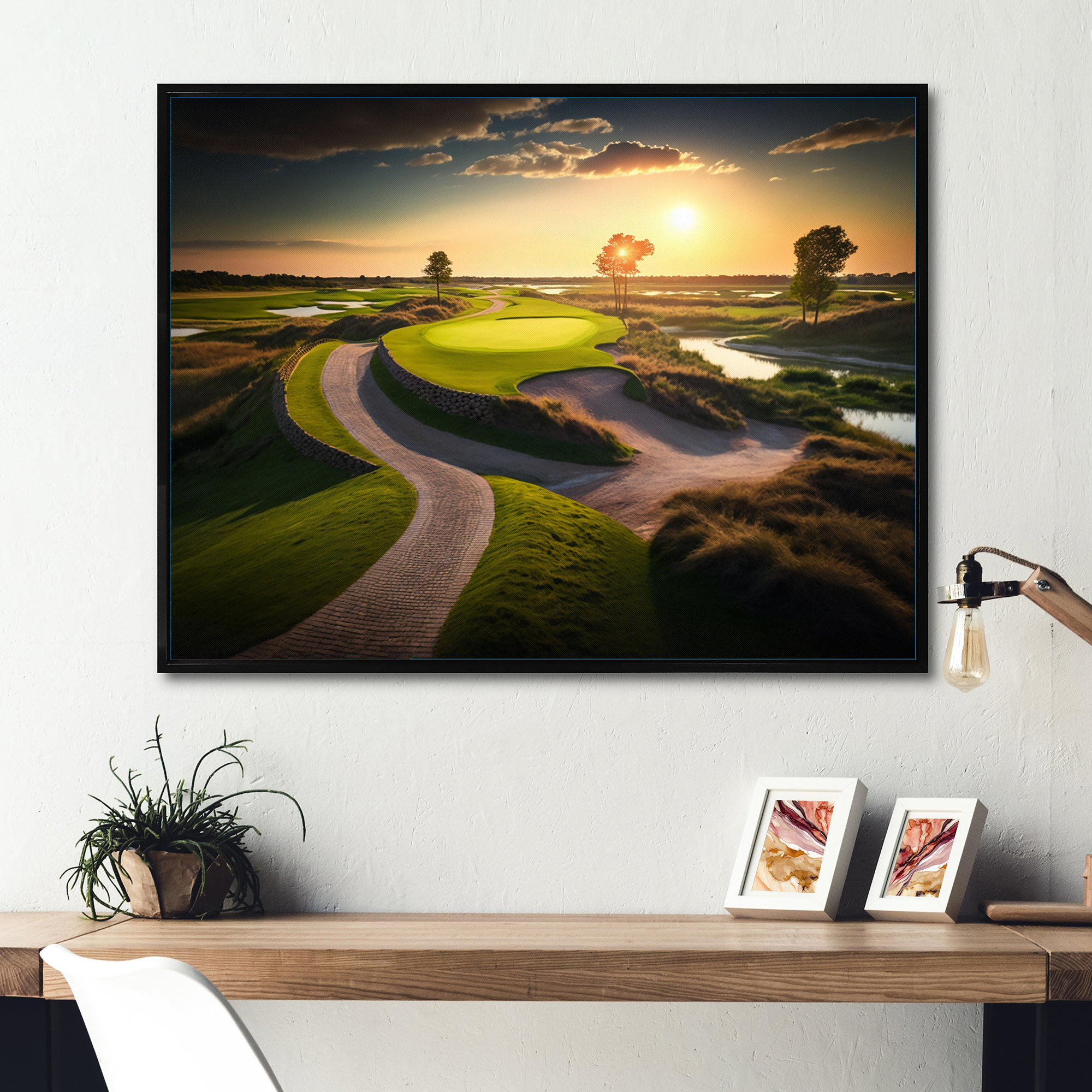 Winston Porter Golf Course at Sunset III - Floater Frame Print on ...