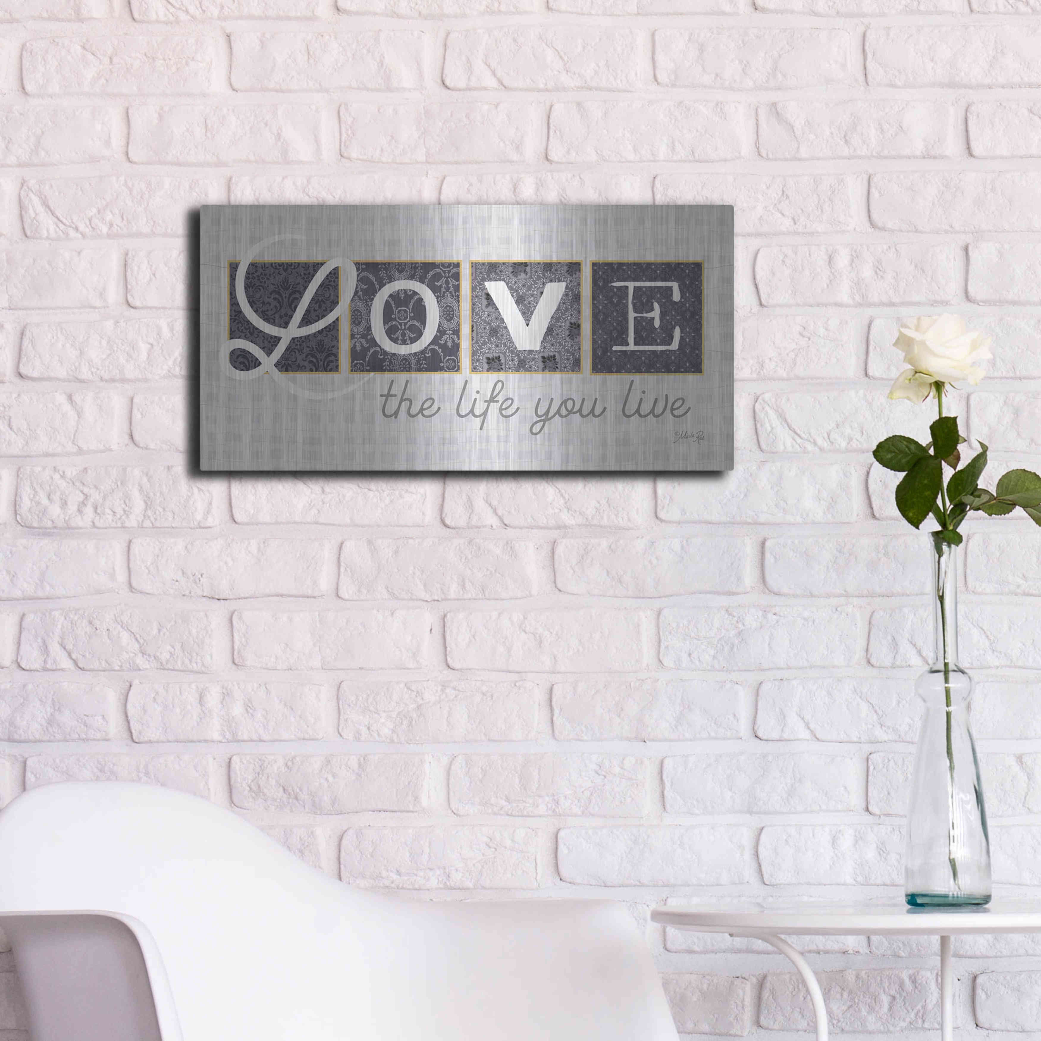 Lark Manor™ 'Love the Life You Live in Gray' by Marla Rae, Metal Wall ...