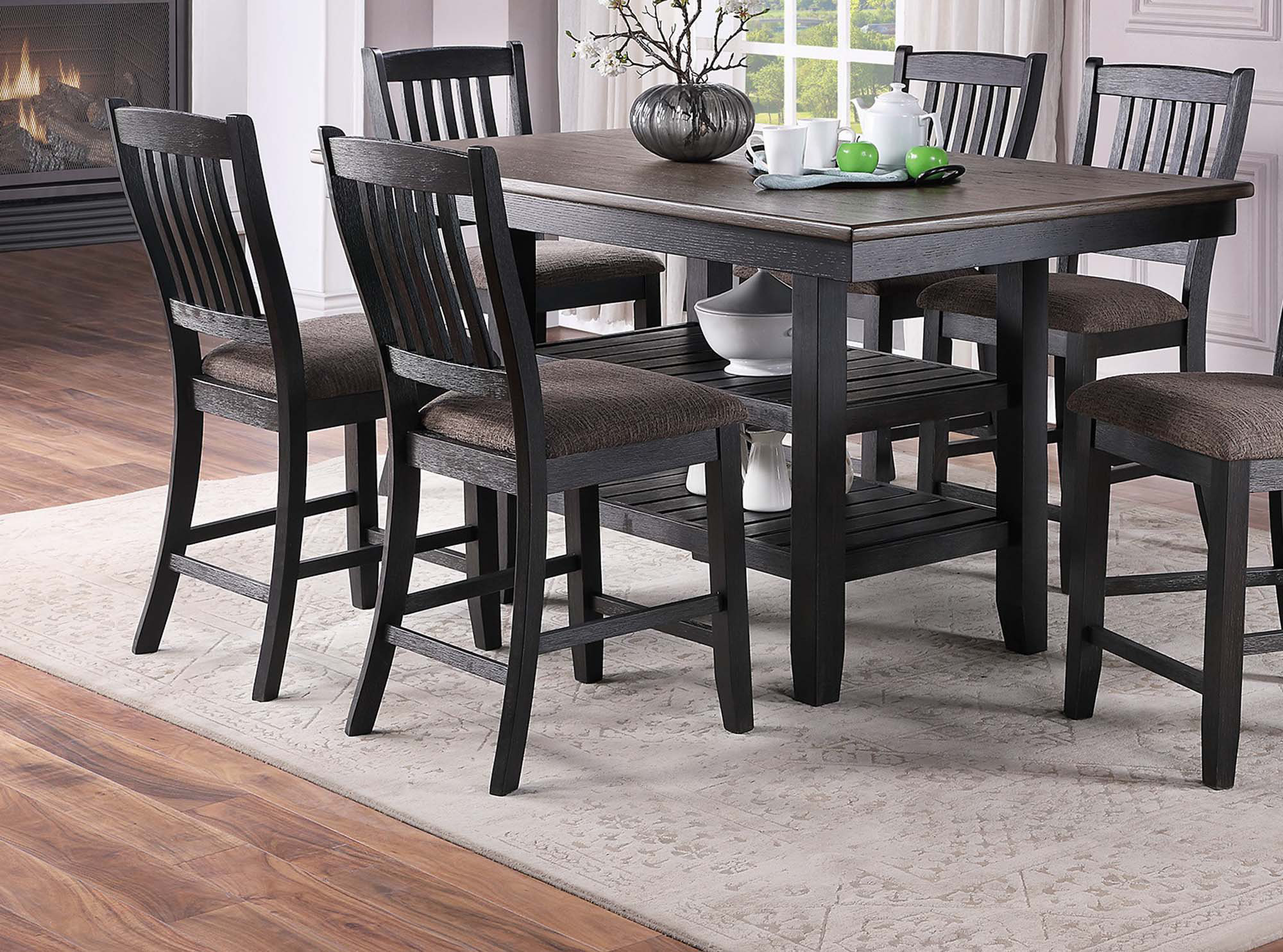 Wildon Home® Sione 6 - Person Counter Height Breakfast Nook Dining Set ...