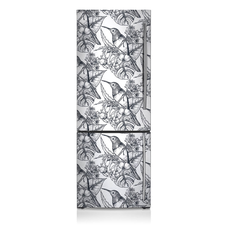 Bay Isle Home Drawn Birds Door Sticker | Wayfair.co.uk