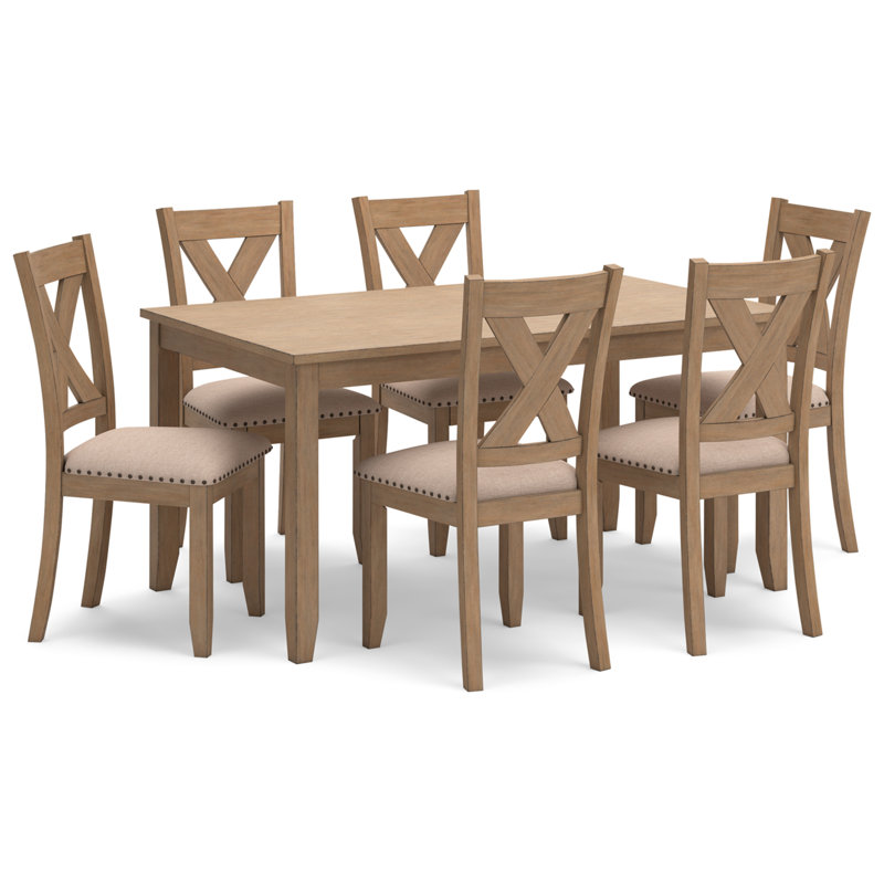 Gracie Oaks Tymera Rectangular 60'' L x 36'' W Restaurant Dining Set ...