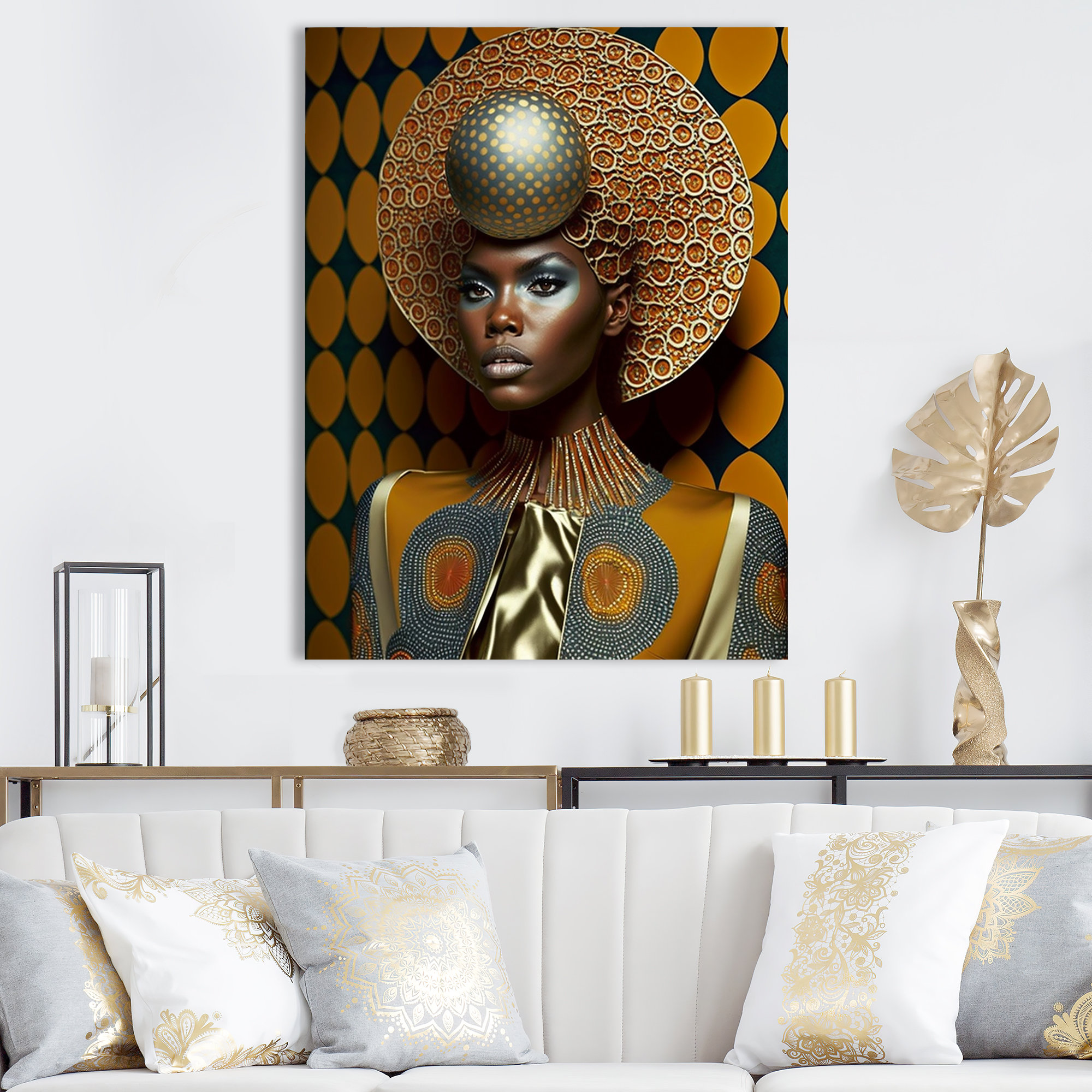 Dakota Fields Exquiste African Woman Design VI - Print on Canvas | Wayfair